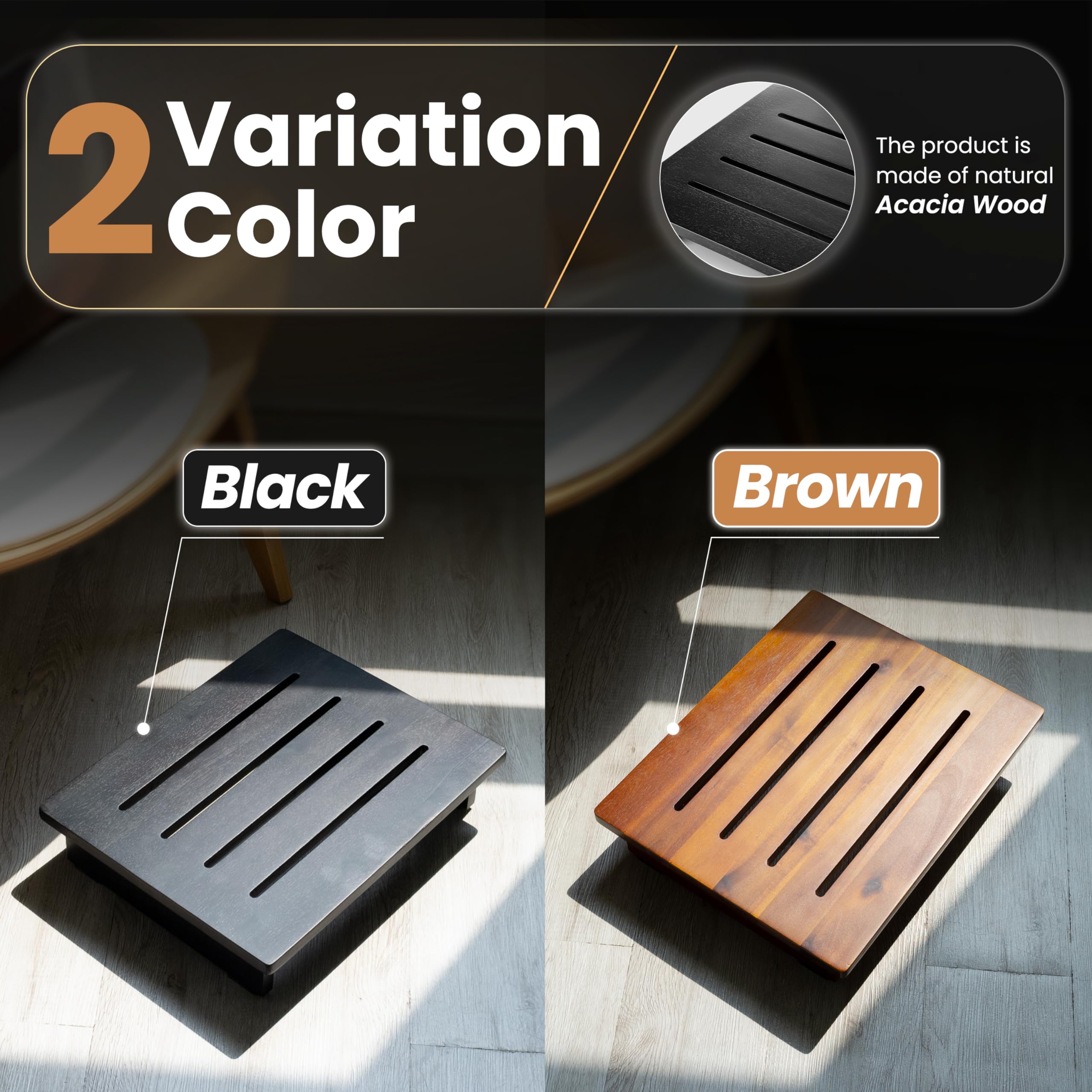Snapklik.com : Tinamo One Step Stool For Adults 3.5" - Wooden Step ...