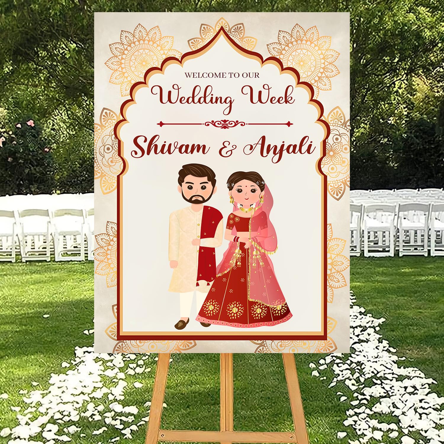 Welcome standee for wedding | Beachweddingtips.com