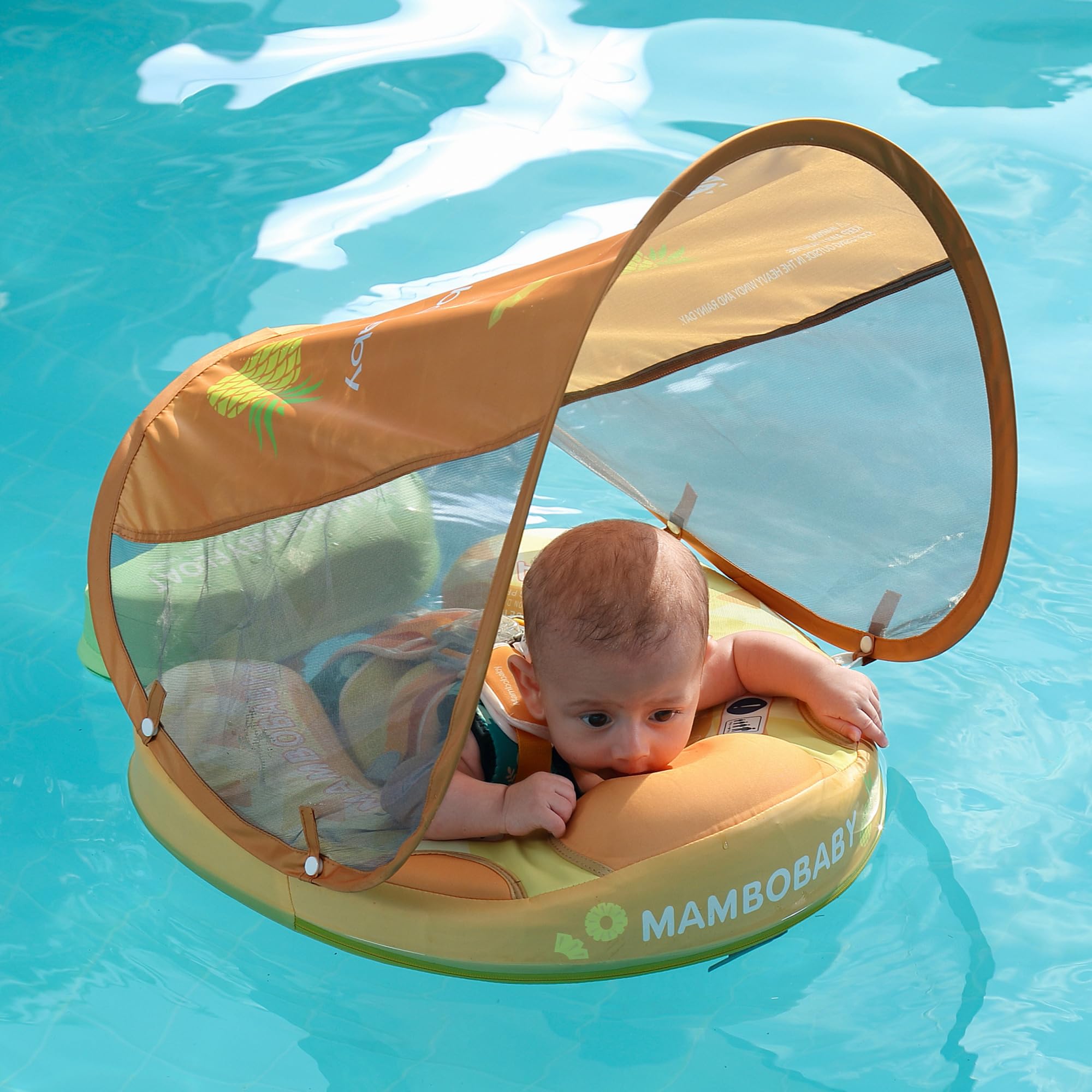 Mambobaby Float Add Tail Newest Baby Swim Float with Canopy Solid Pool ...
