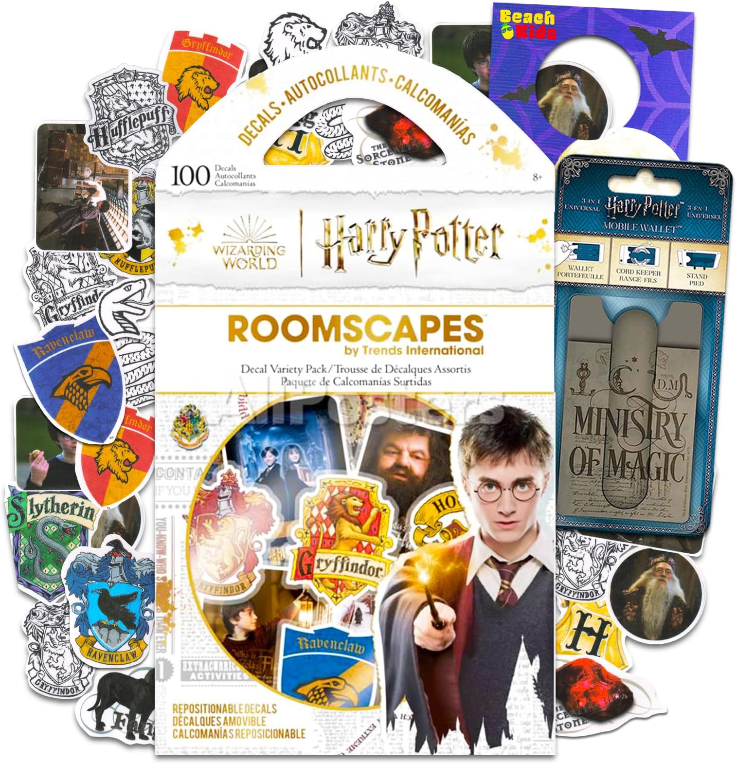 Amazon.com: Harry Potter Sticker Decal Set - Bundle with 100 Assorted ...