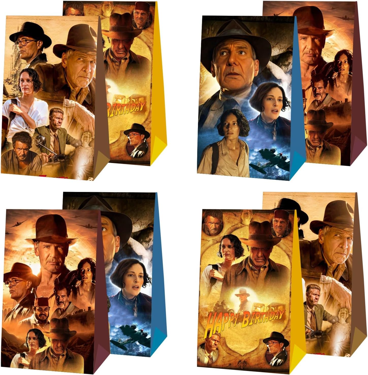 Amazon.com: 12pcs Indiana Jones Party Favor Gift Bags, Indiana Jones ...