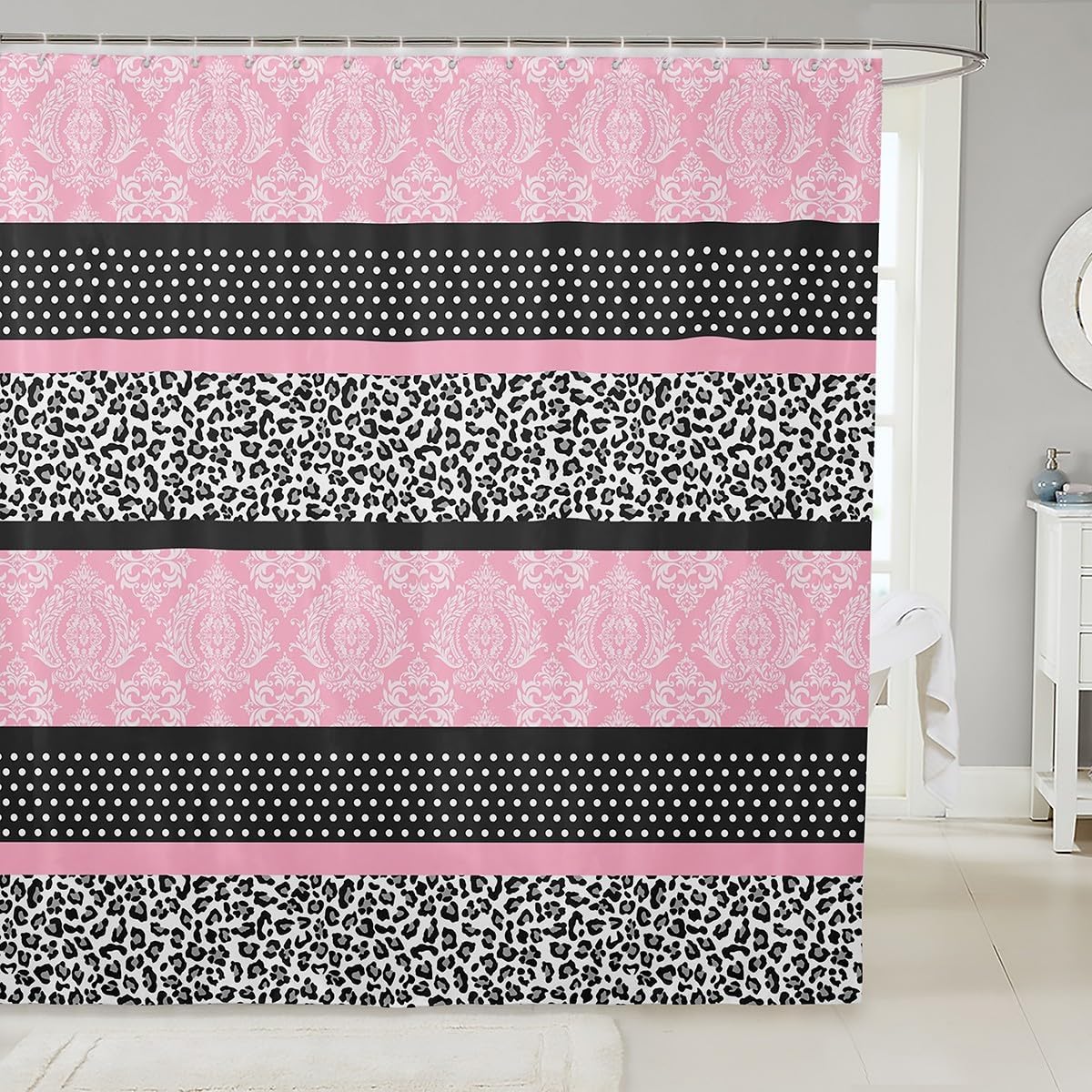 Feelyou Zebra Leopard Stripes Bathroom Shower Curtain Set Vintage ...