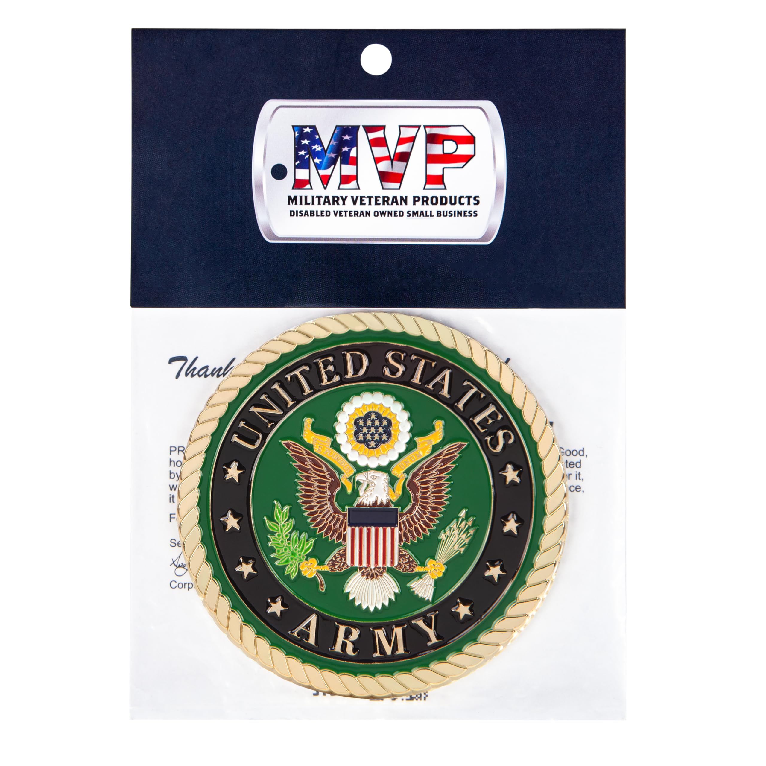 Amazon.com: 3.5" Army Medallion – Army Gift for Veterans, US Army Logo ...
