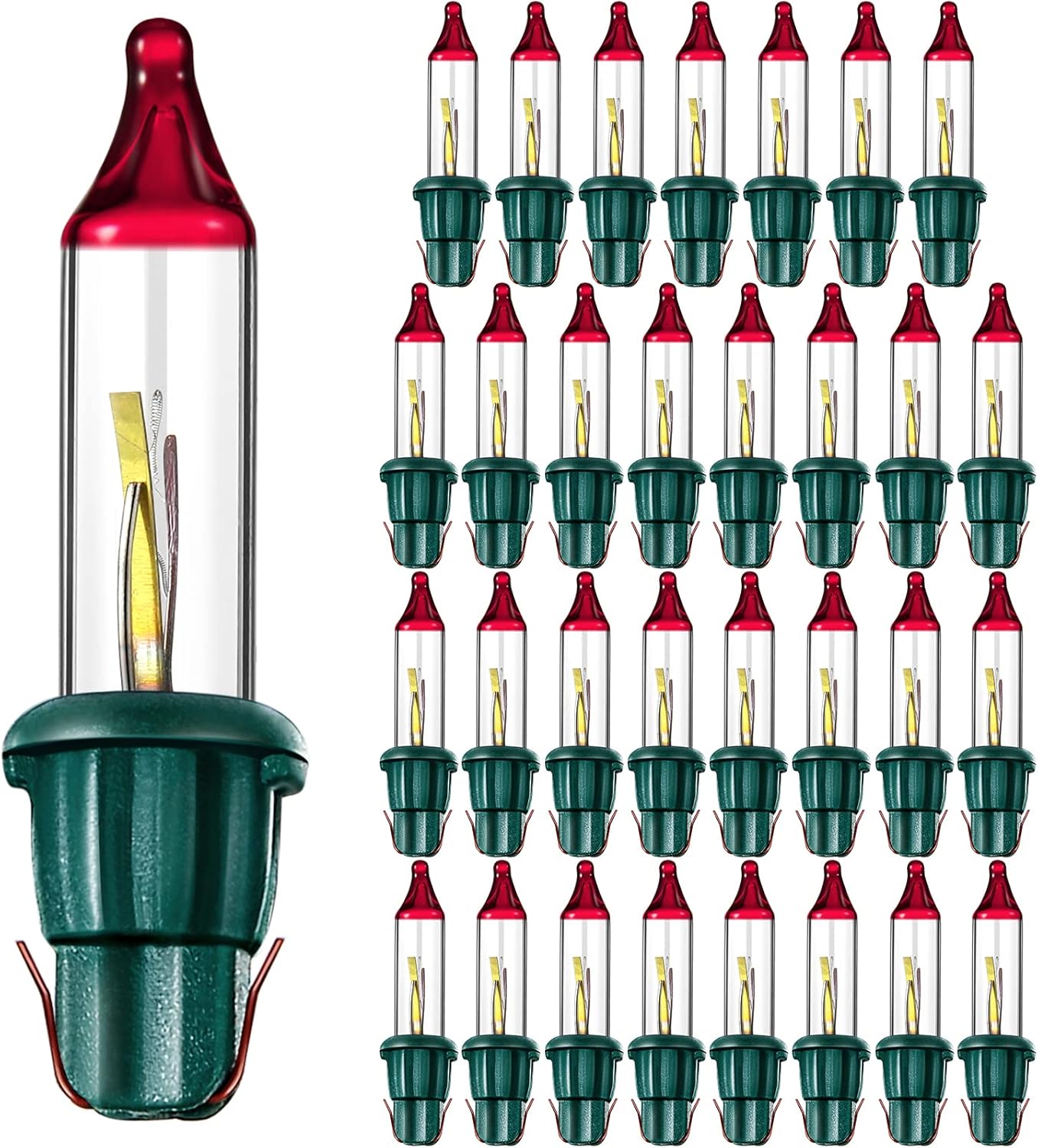 Christmas Replacement Mini Light Bulbs, 3.5 V Mini Incandescent Light ...