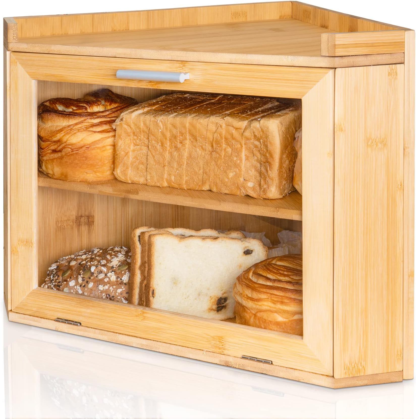 Amazon.com: Corner Bread Box – Extra Large Breadbox for Bread Storage ...