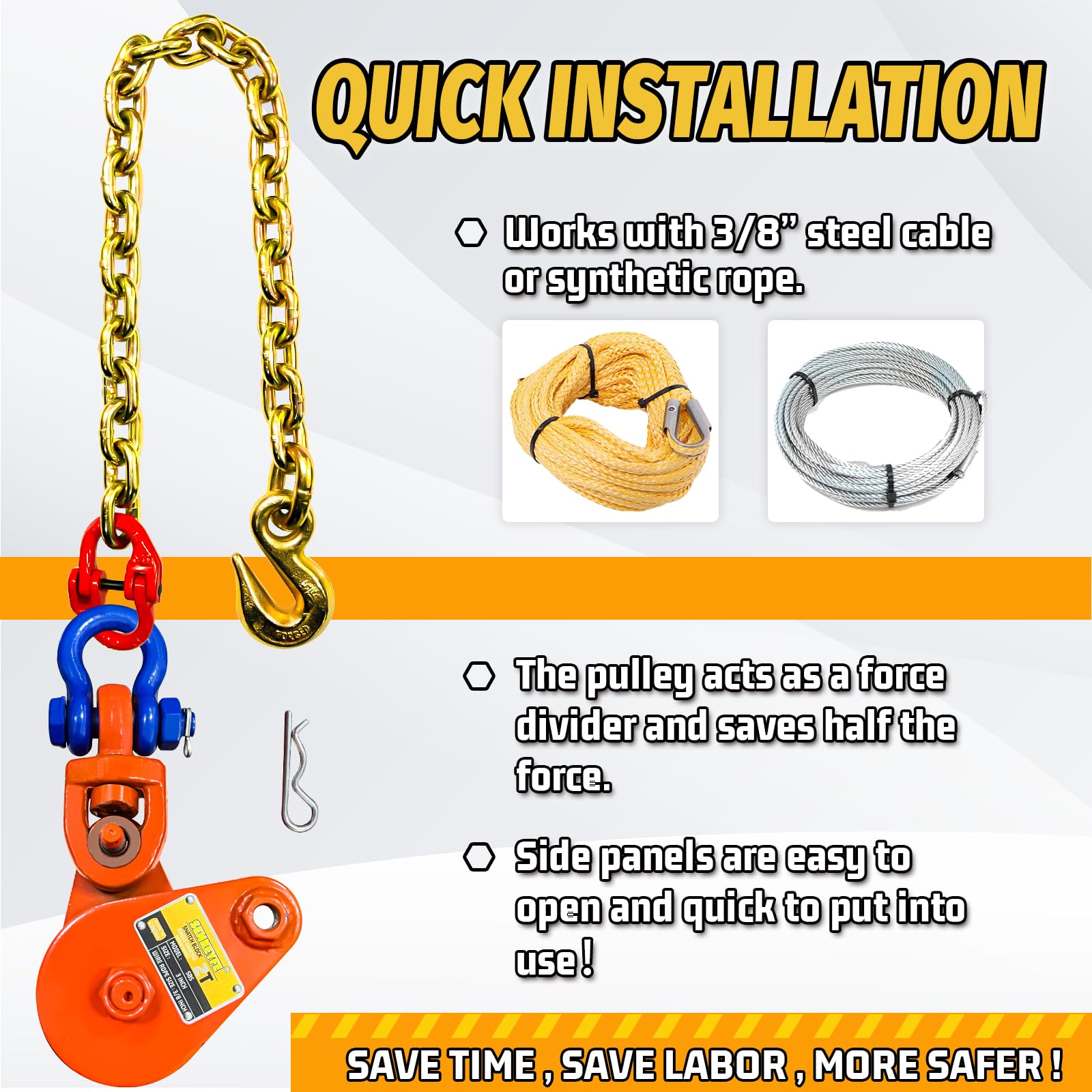 Snapklik.com : SENKEYFE 2 Ton Snatch Block