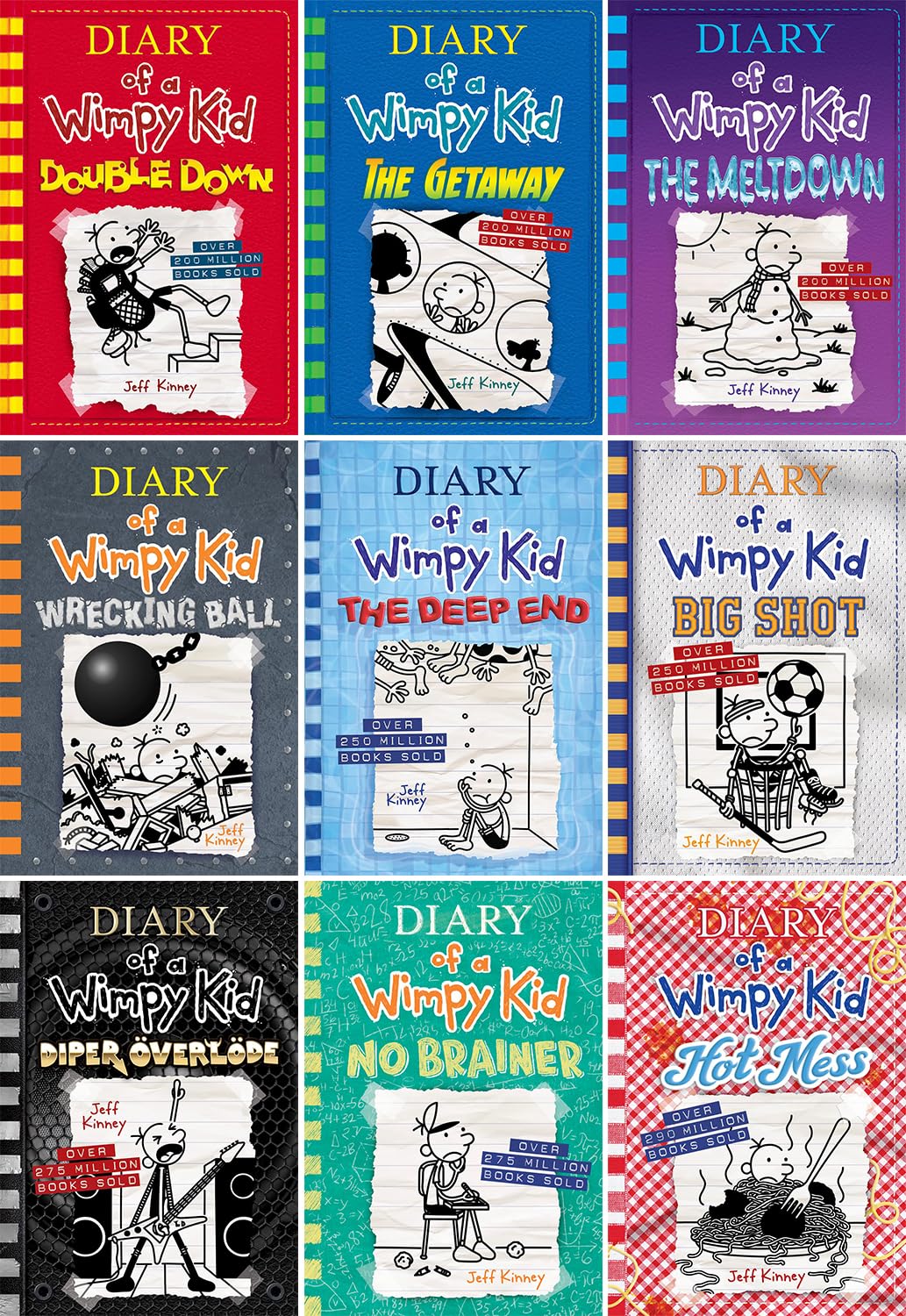 Diary of a Wimpy Kid Volume 11-19, Double Down, The Getaway, The ...
