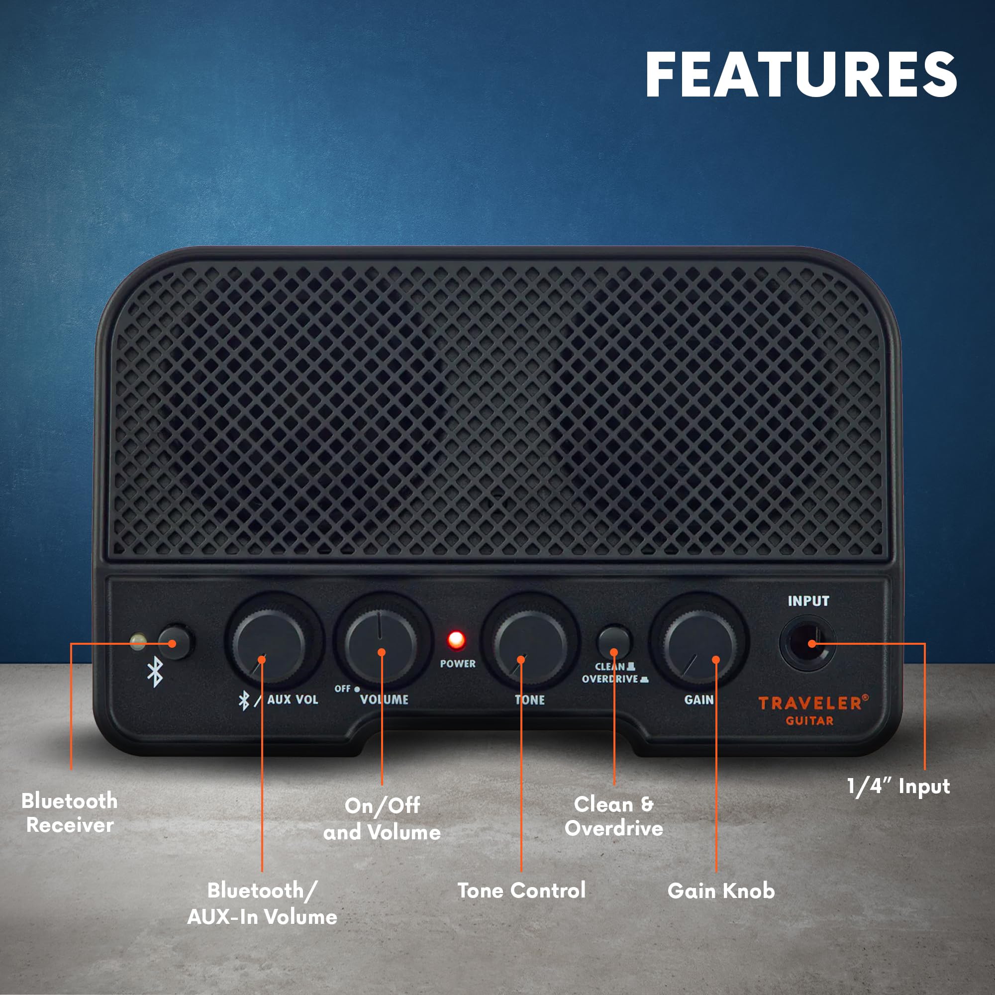 Snapklik.com : Traveler Guitar Black 5-Watt Portable Amp Rechargeable ...