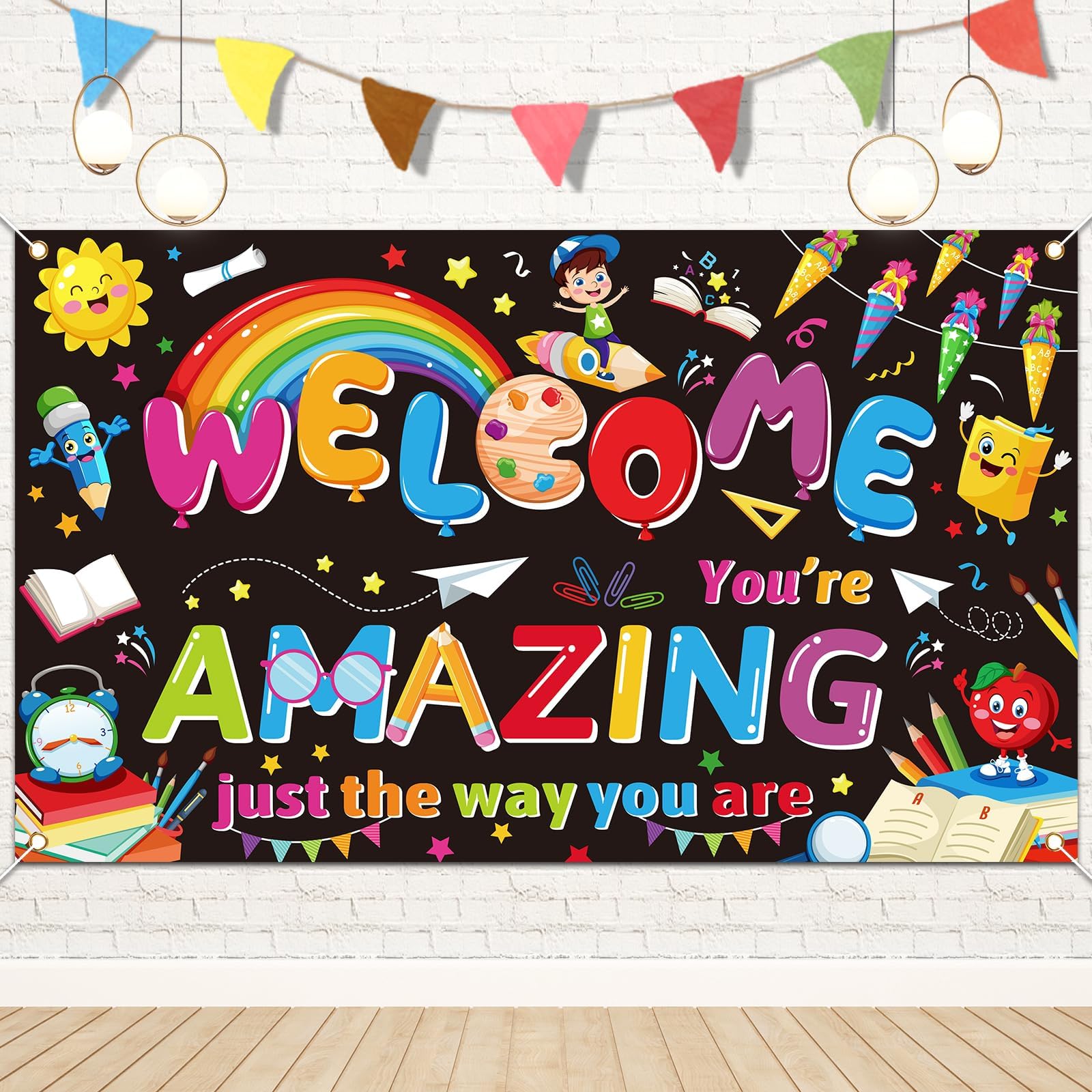 Amazon.com: Welcome Back to School Banner Decoration Back to School ...
