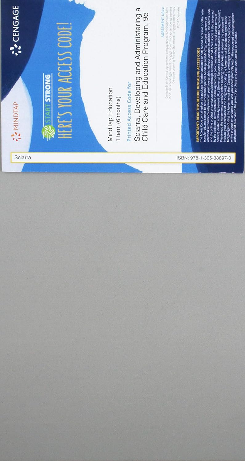 MindTap Education, 1 term (6 months) Printed Access Card for Sciarra ...