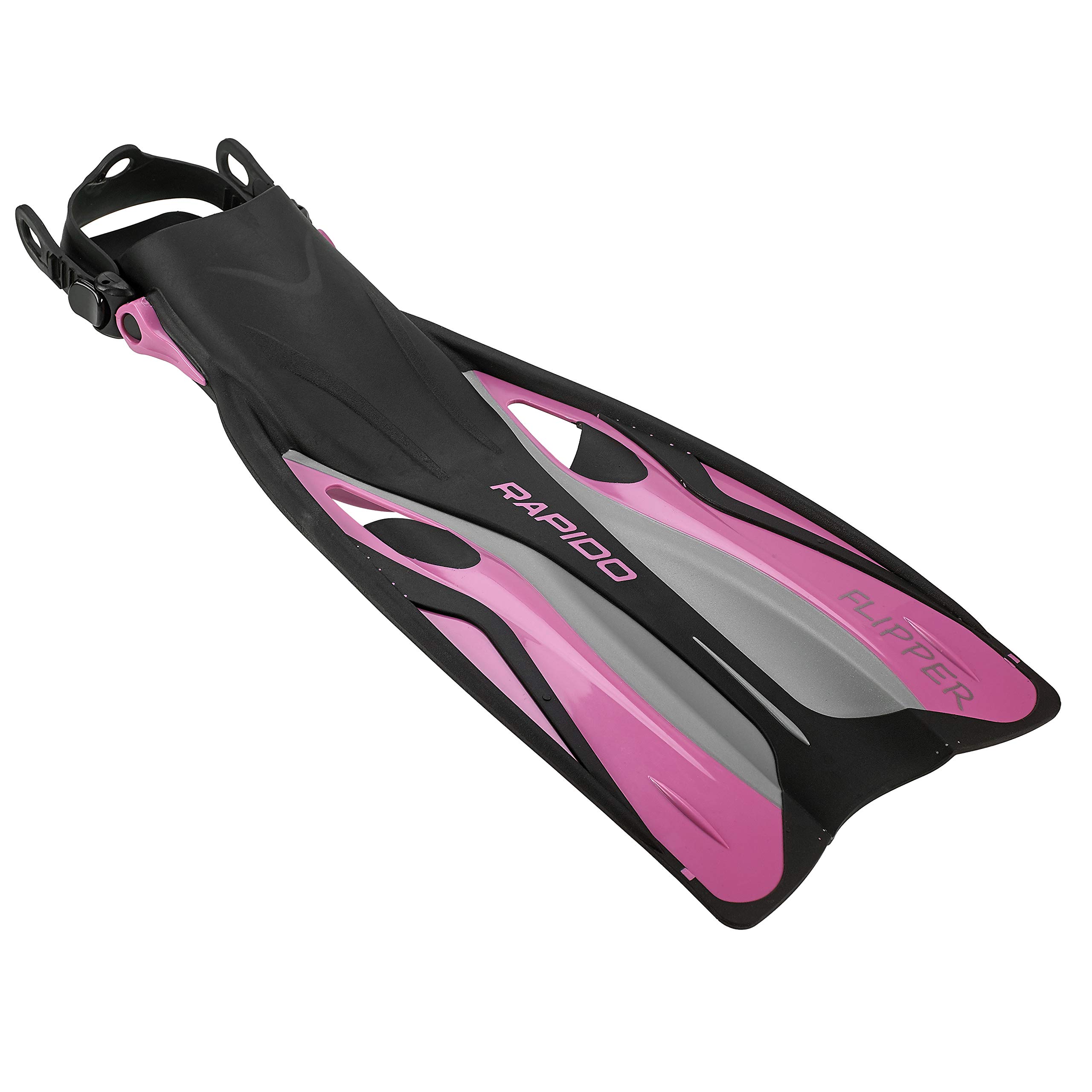 Rapido Boutique Collection Flipper Open Heel Adjustable Snorkel Fin