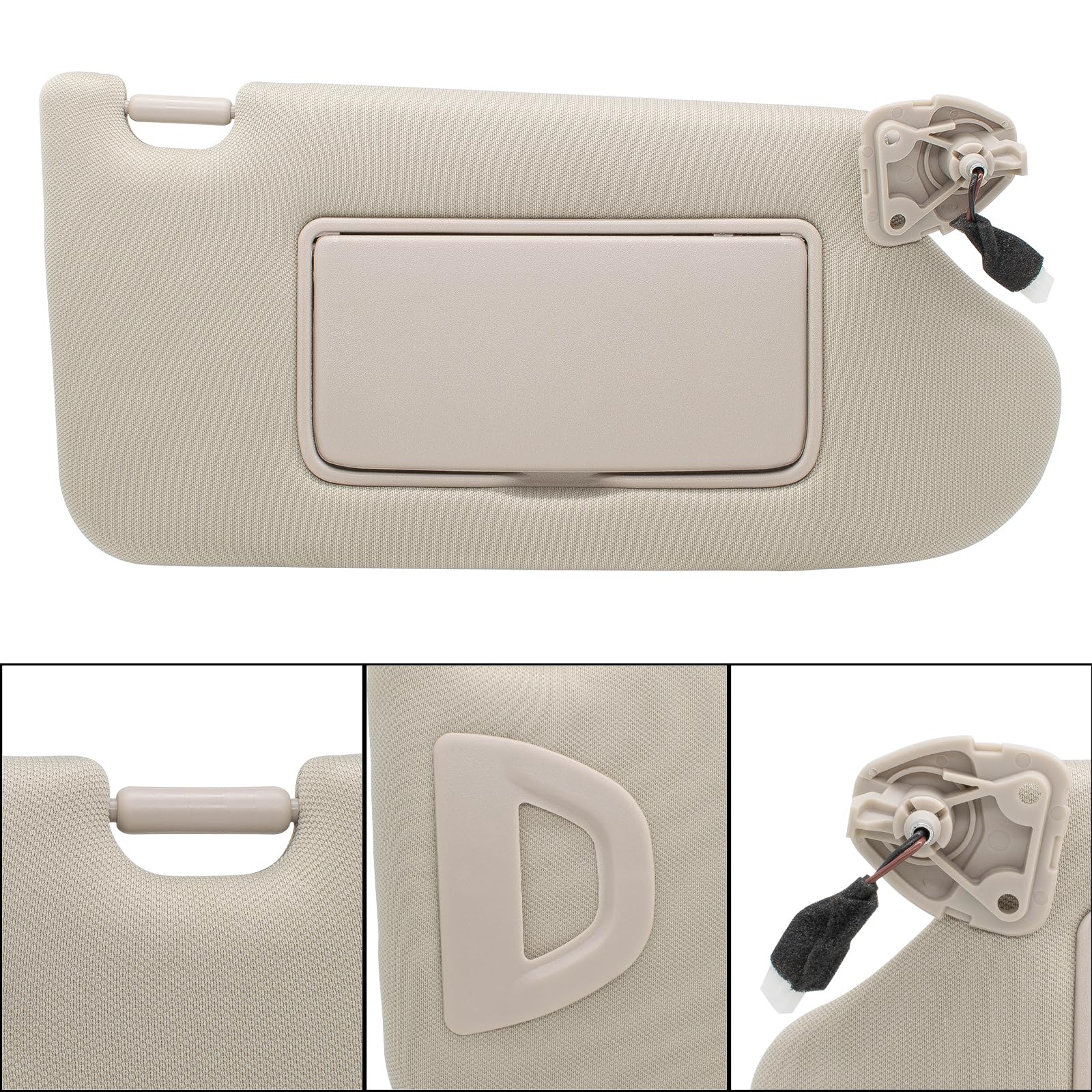 Snapklik.com : Passenger Right Side Sun Visor Replacement Compatible