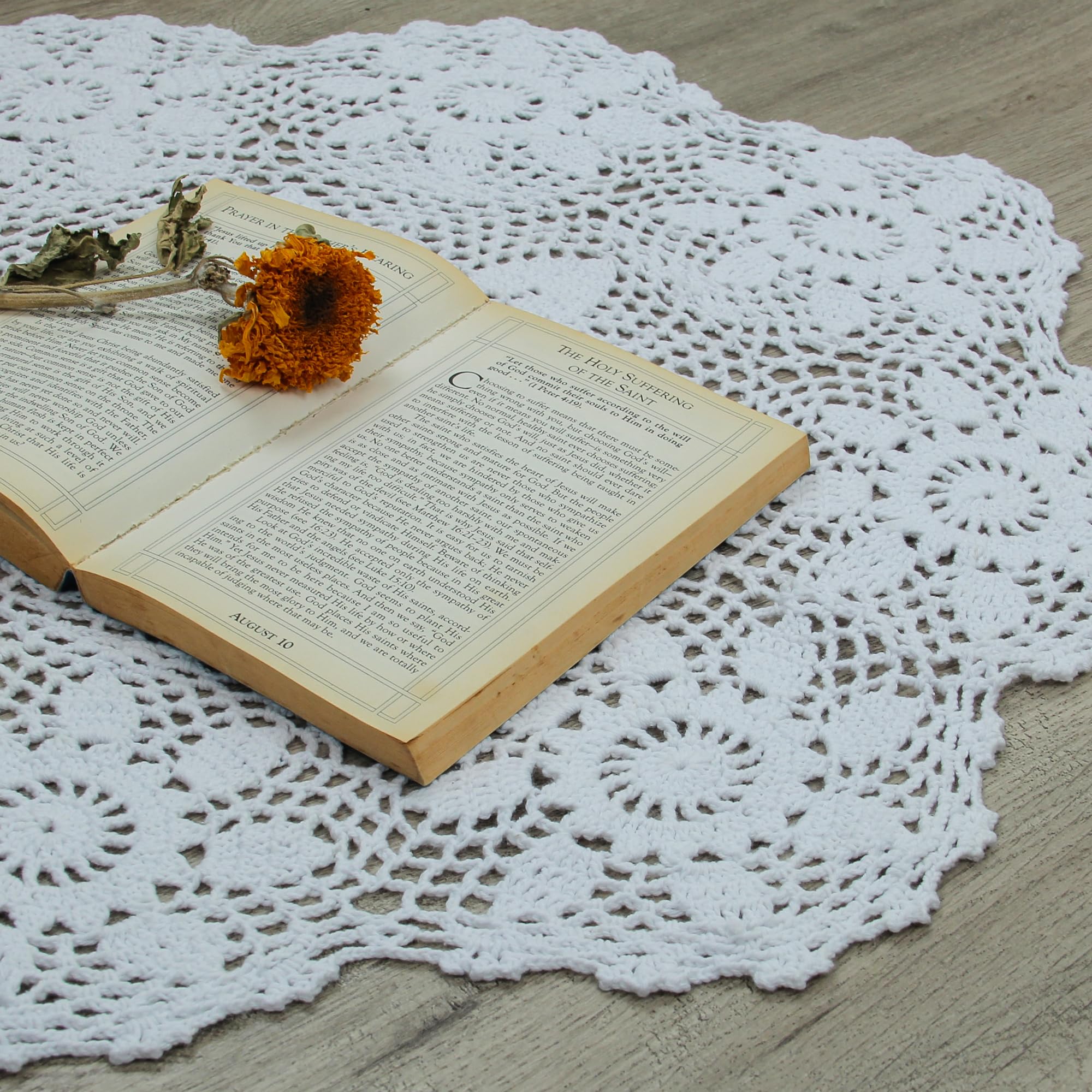 Snapklik.com : Kilofly Handmade Crochet Cotton Lace Table Sofa Doily