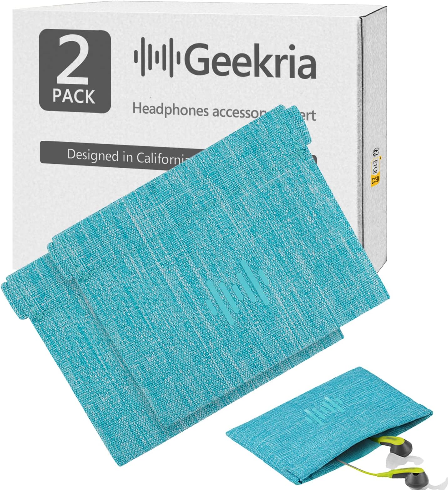 Geekria Sports Earbuds Pouch, Fitness Earbuds Protective Case, in-Ear ...