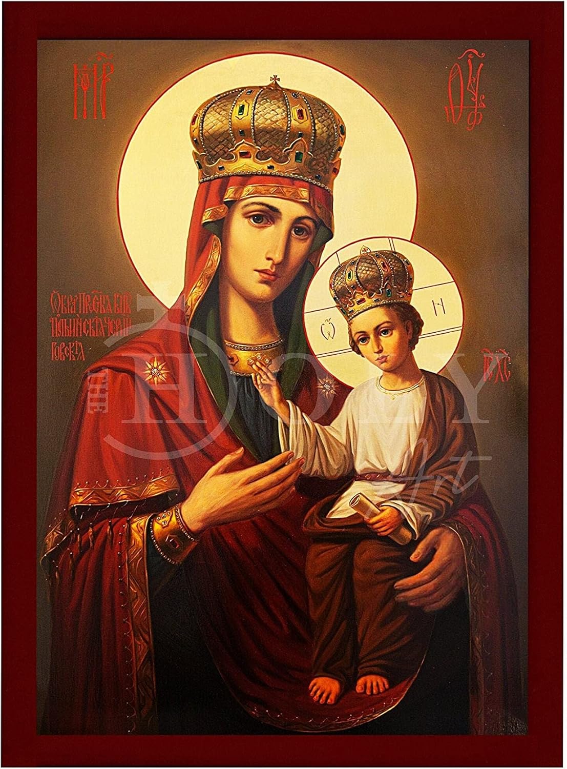 Amazon.com: Virgin Mary icon Panagia, Handmade Greek Orthodox Icon ...