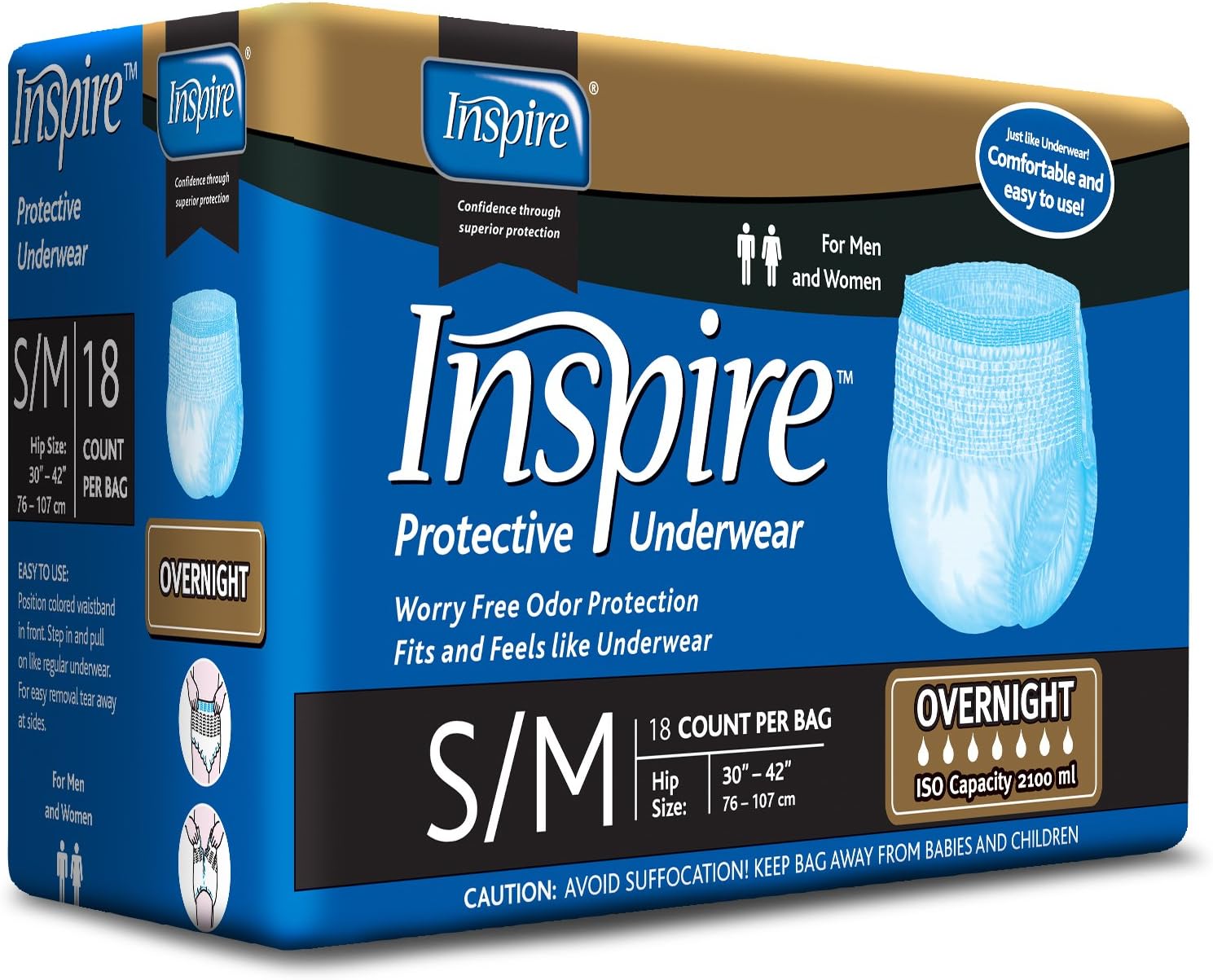Amazon.com: Inspire Overnight Adult Diaper Incontinence Underwear ...