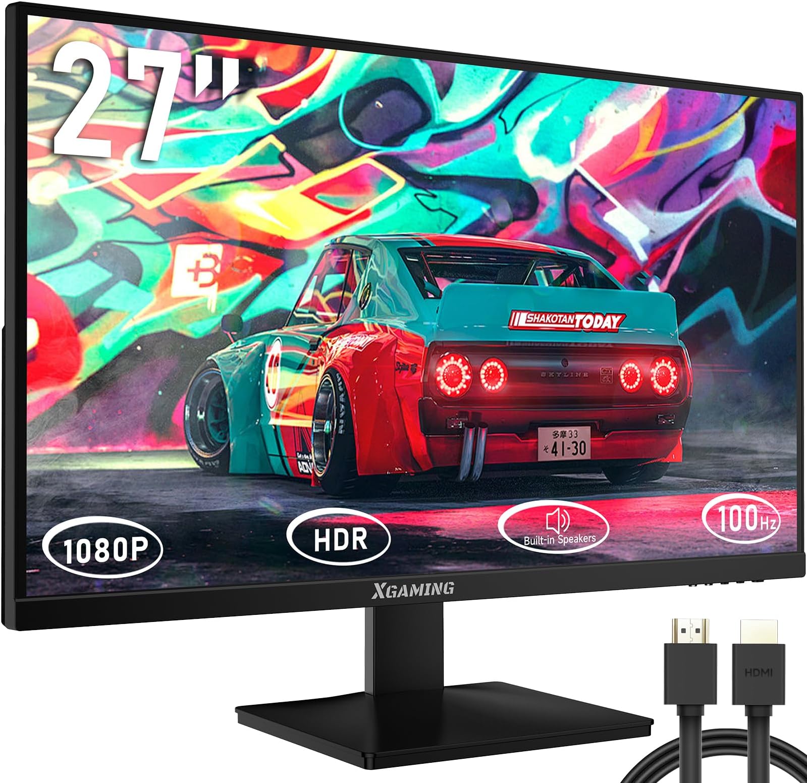 Amazon.com: XGaming 27 Inch Monitor 1080P 100Hz, FHD Frameless 16:9 ...