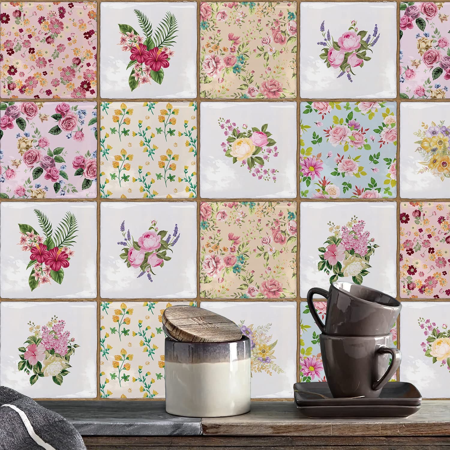 Amazon.com: Alwayspon Vinyl Sticker Peel and Stick, Self-Adhesive Wall ...