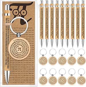Amazon.com : Sayglossy 20 Sets Math Party Favor Bulk Pi Pens Keychains ...