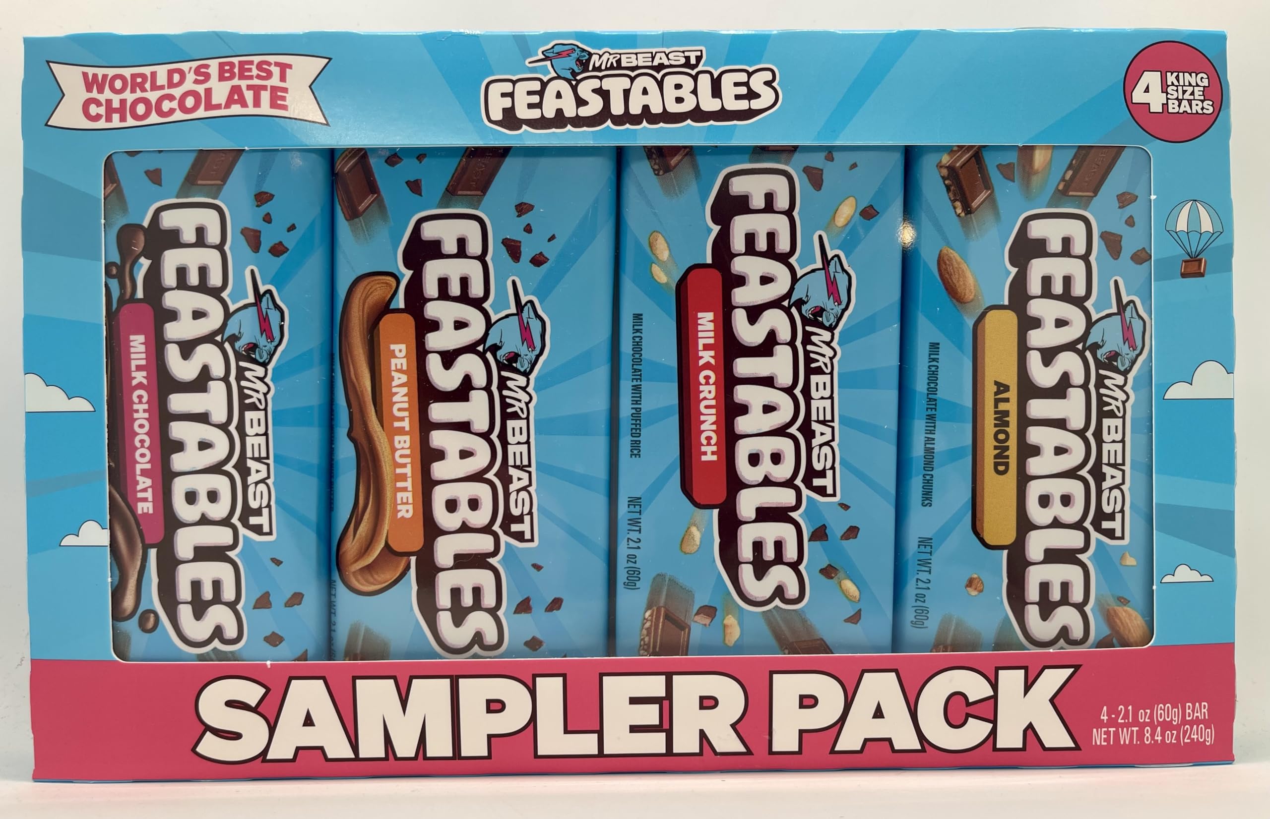 Buy Feastables Beast Bar Milk Chocolate Sampler Pack - Milk Chocolate ...
