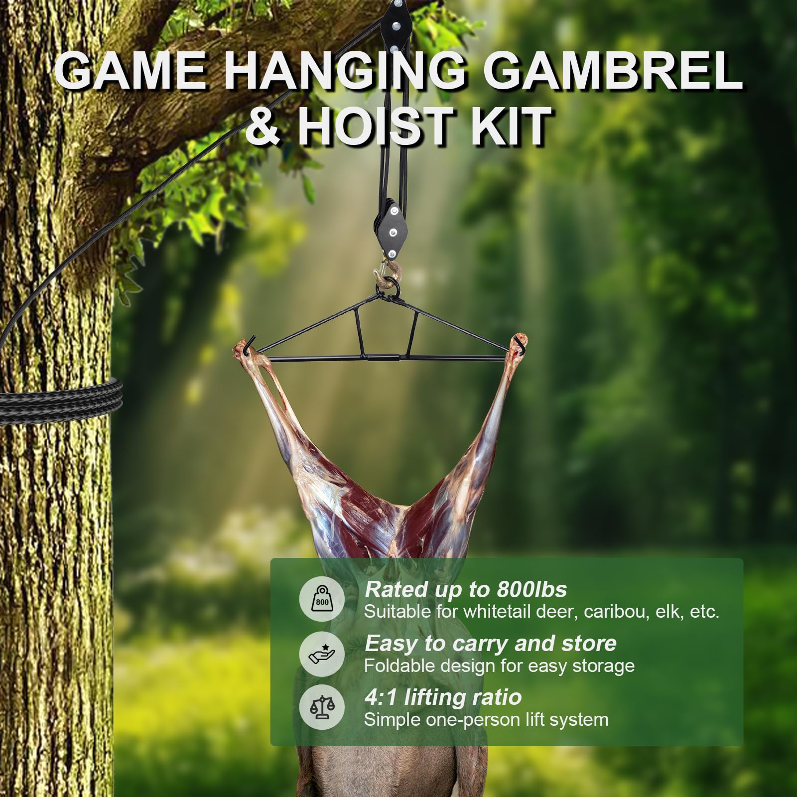 Snapklik.com : Ideagle Deer Hanger For Skinning, Deer Hunting Game ...