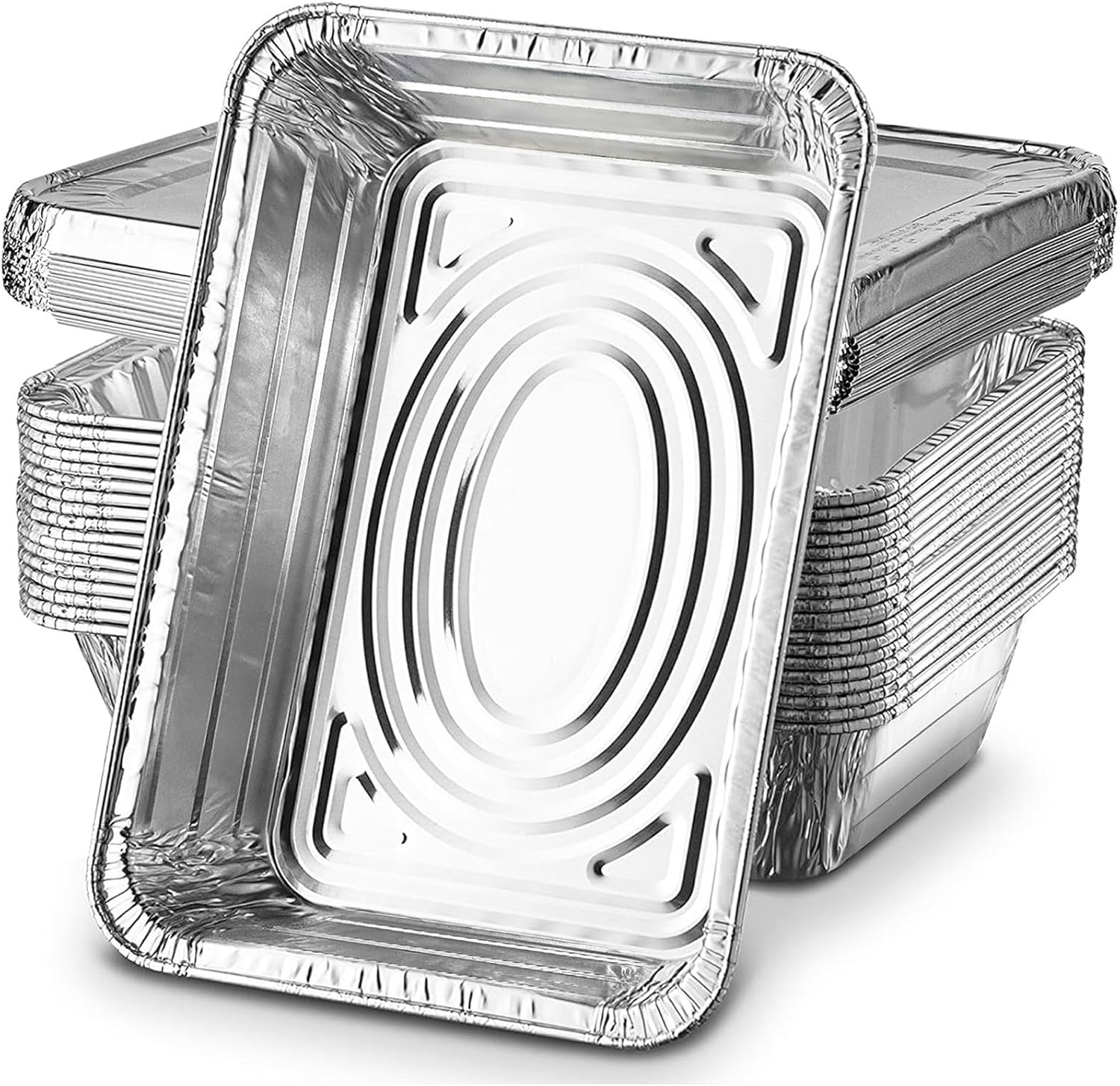 Amazon.com: Epecnic 9x13 Aluminum Pans with Lids, Half Size Deep Foil ...
