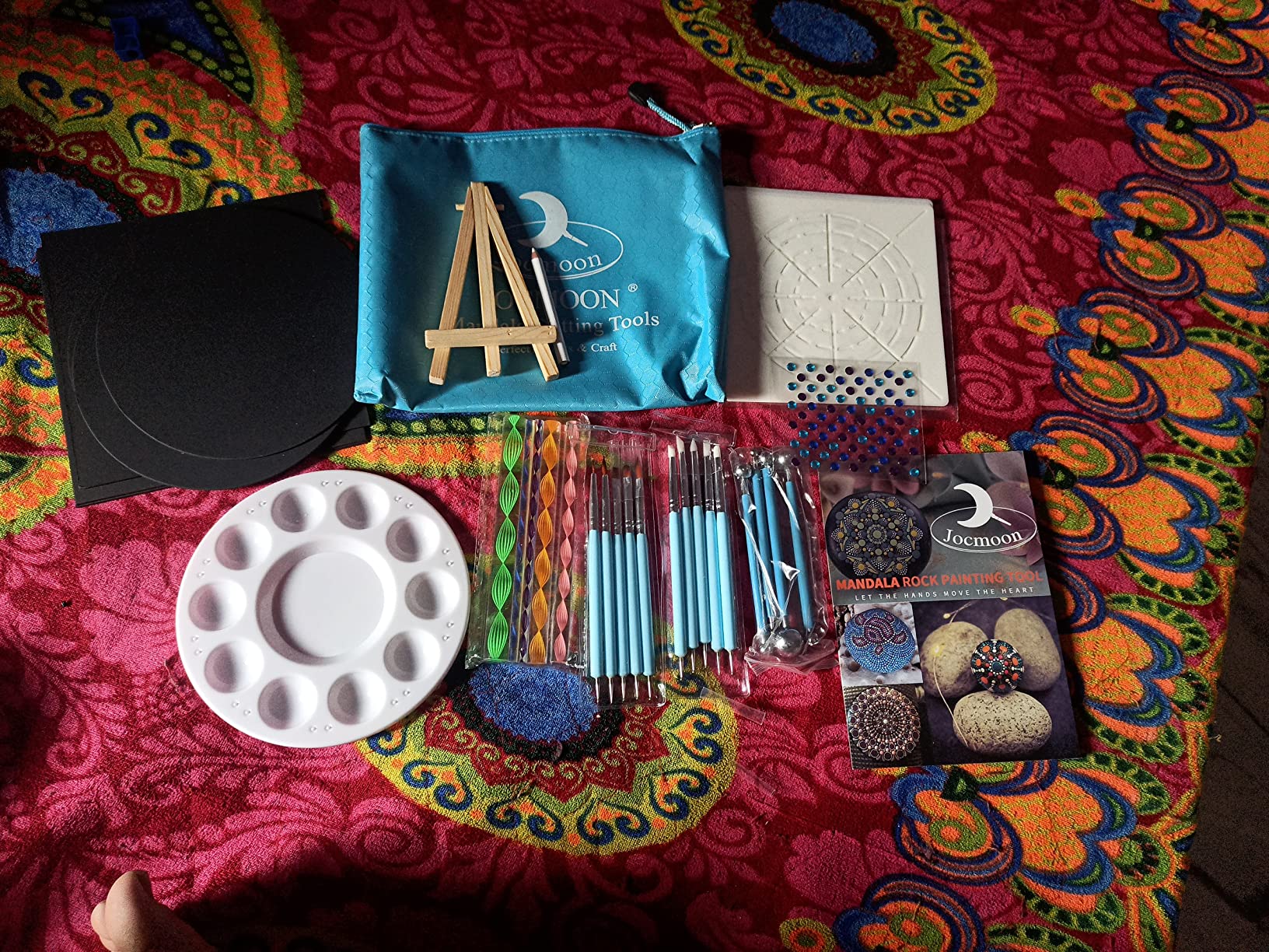 JOCMOON 45Pcs Mandala Dotting Tools Set with a Zipper Storage Bag for ...