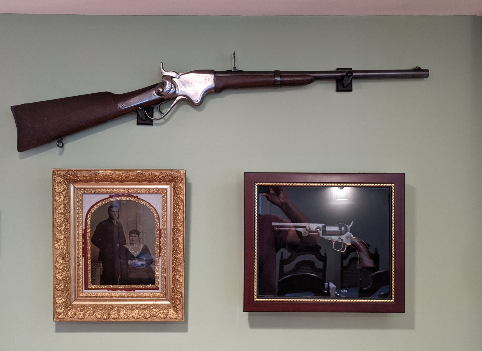 Amazon.com: Gun Ideas Horizontal Wall Mount for a Civil War Revolver ...