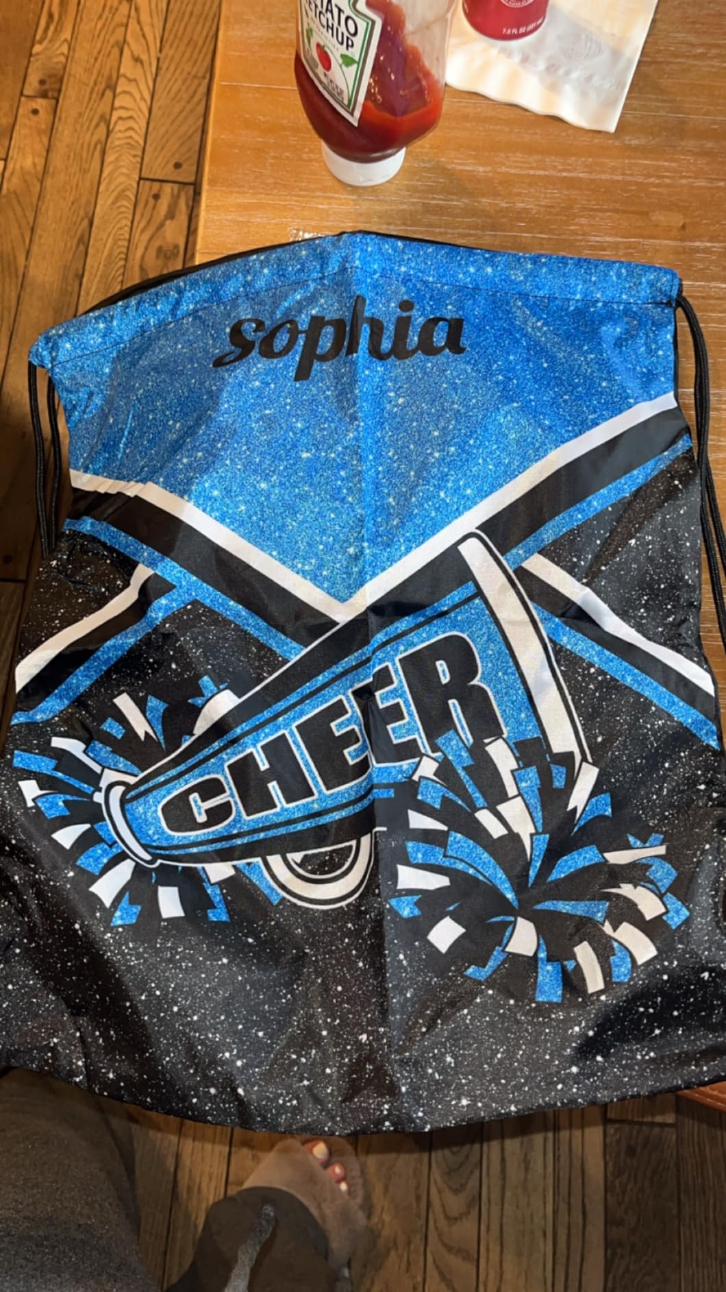 Amazon.com | Custom Cheerleading Drawstring Bag Personalized Cheer Bags ...