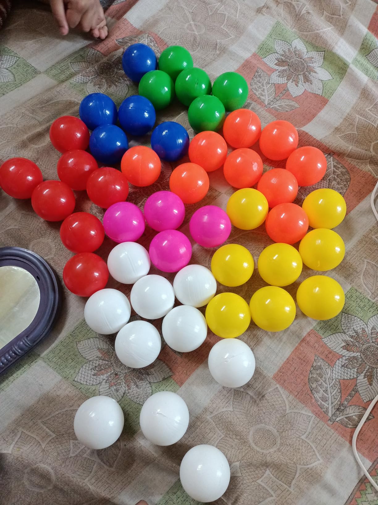 EEVOVEE ,50 Pcs 6 Cm Soft And Safe Multi Colour Plastic Pool Softball ...