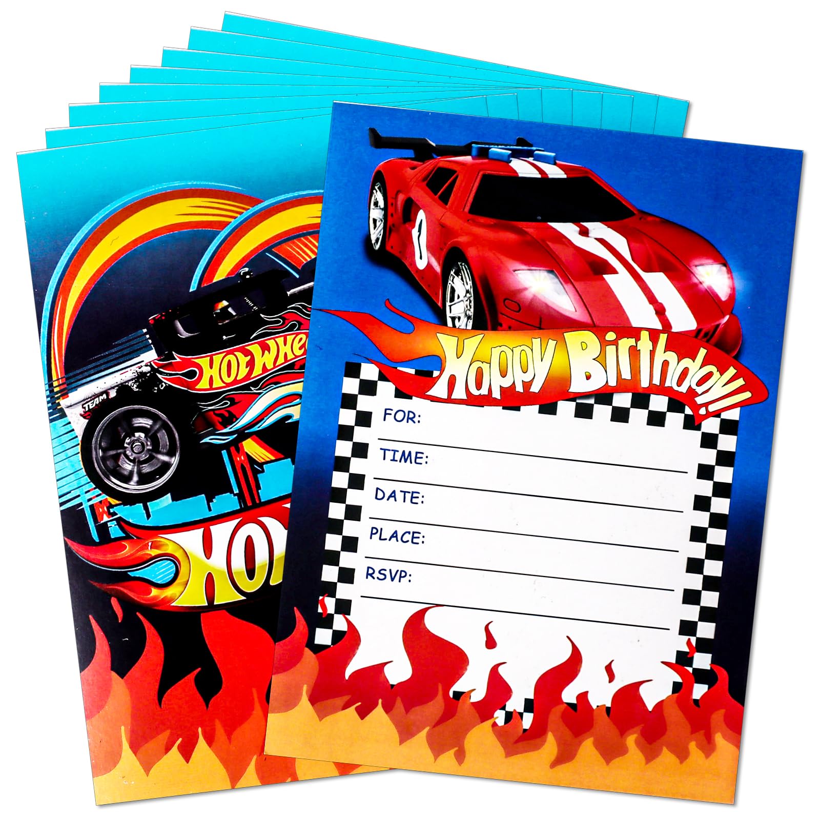 Digital Invitation Card Automobiles Race Affirmant Car Birthday