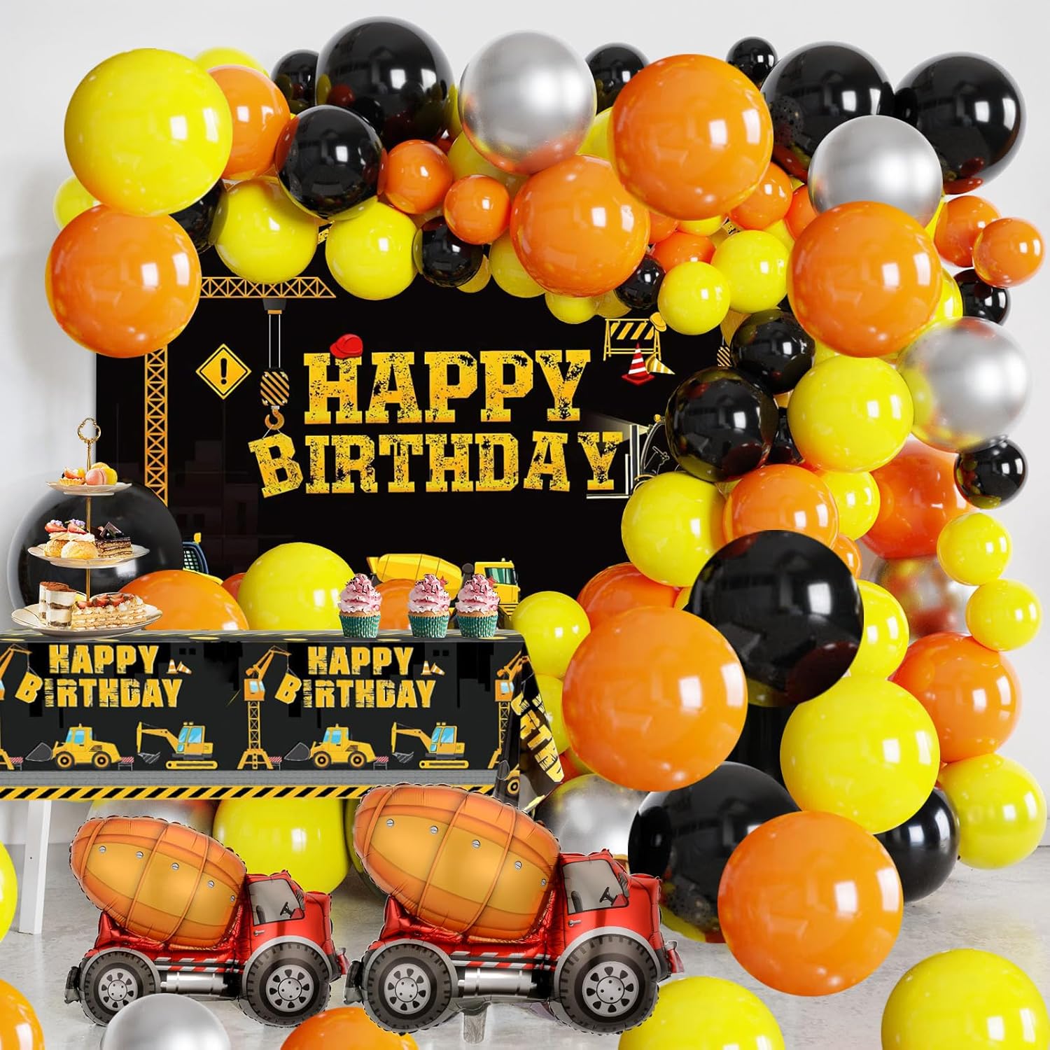Amazon.com: Construction Birthday Party Supplies, Construction Birthday ...