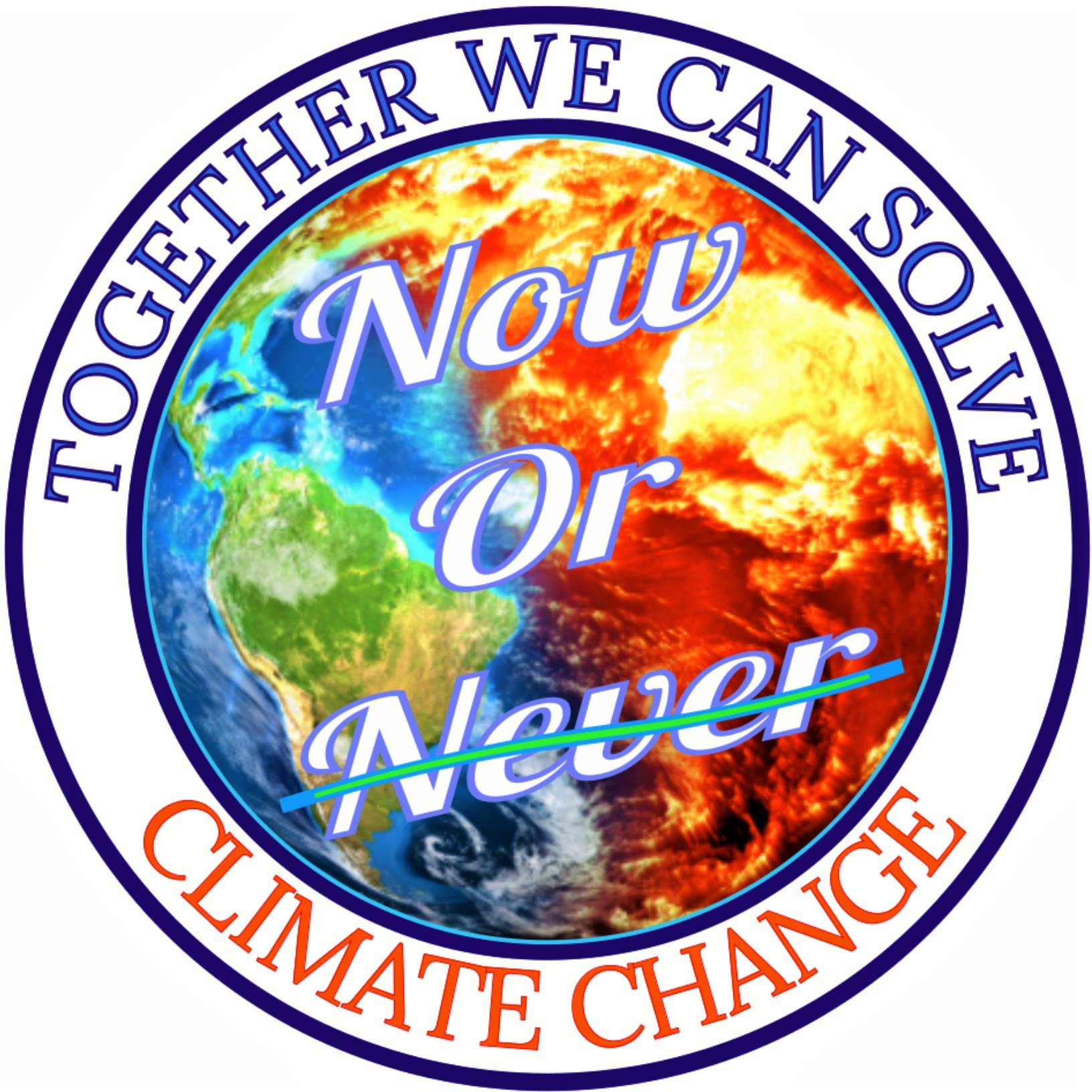 Buy Climate Change Bumper Sticker - Save The World Now or Never Large ...