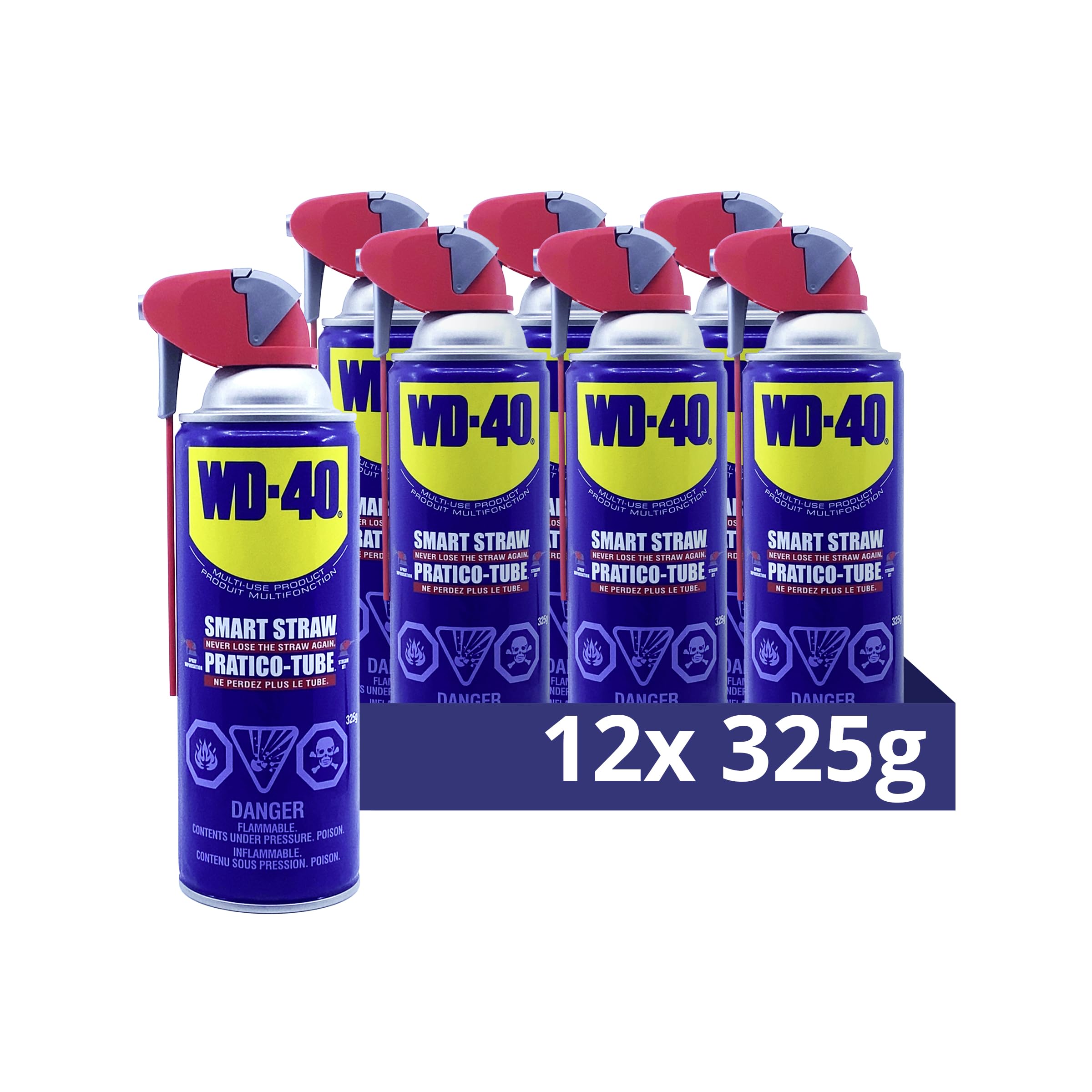 WD-40 Original Multi-Use Product, 325g Smart Straw, Drives Out Moisture ...