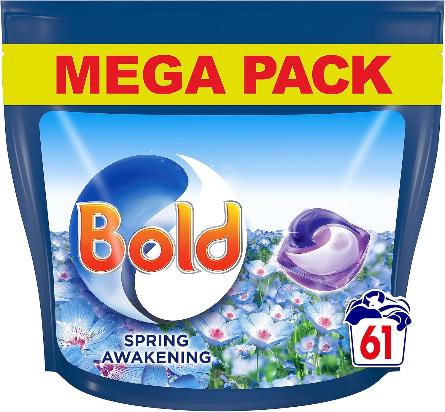 Bold All-in-1 PODS® Washing Liquid Capsules 61 Washes, Spring Awakening ...