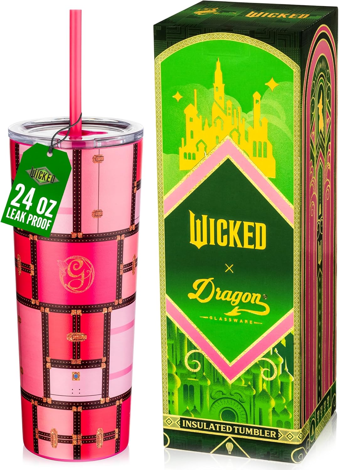 Dragon Glassware x WICKED Vacuum Insulated Tumbler with Lid and Straw ...