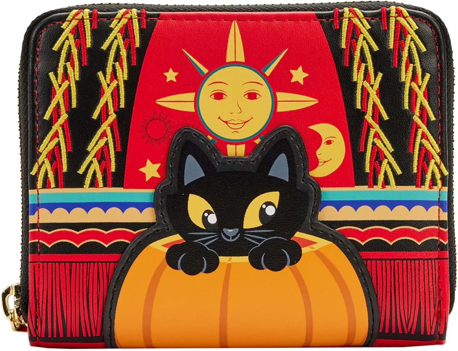 Amazon.com: Disney Hocus Pocus Dani Binx Zip Around Polyurethane Wallet ...