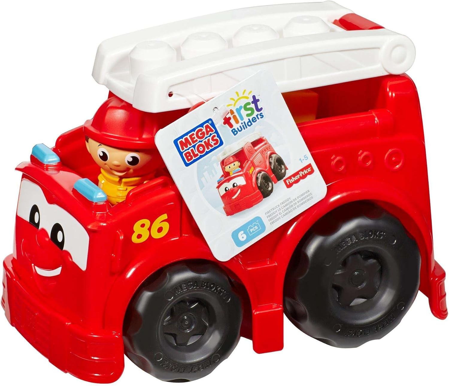 Mega Bloks First Builders Freddy Firetruck : Amazon.co.uk: Toys & Games