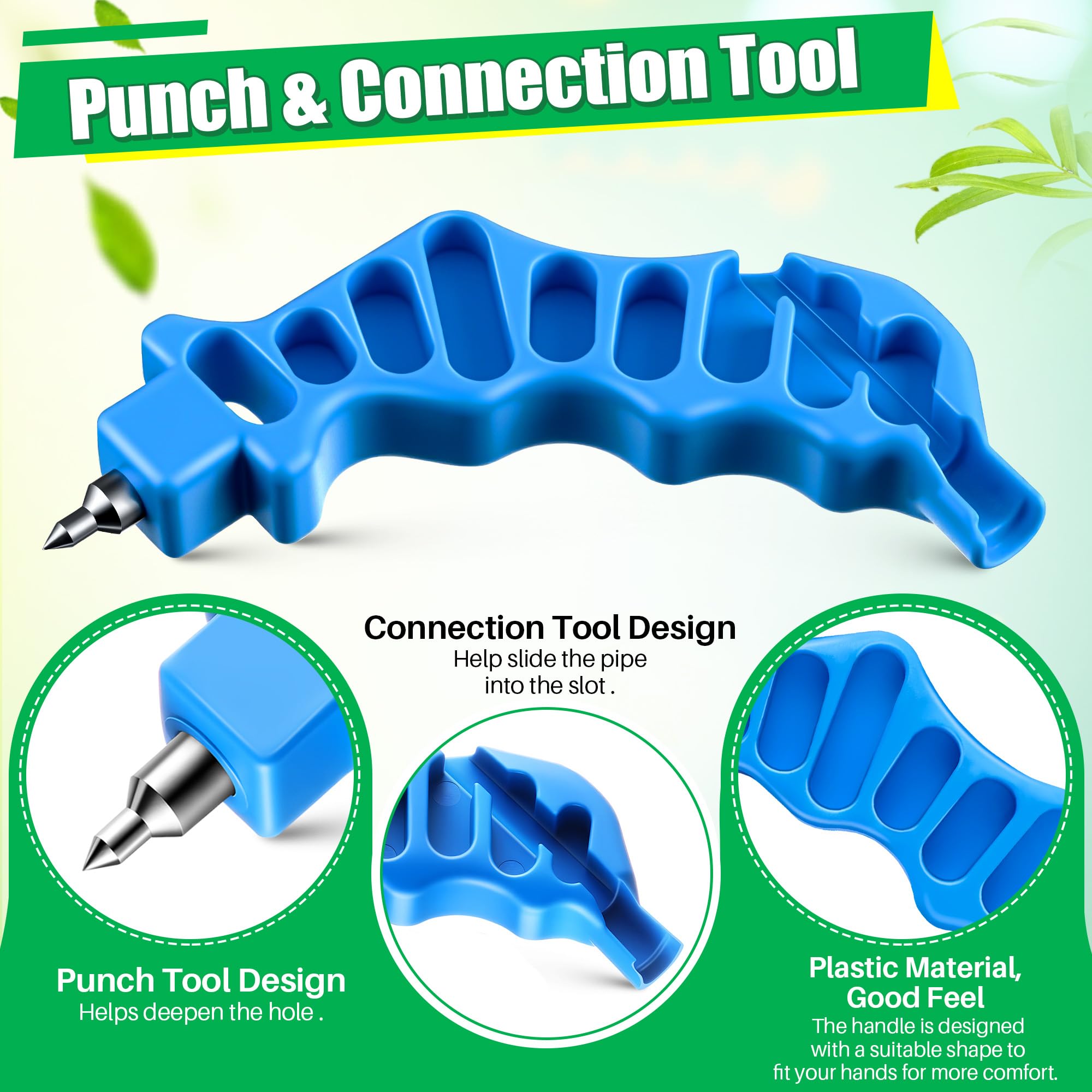 Snapklik.com : Drip Irrigation Tubing Cutter Hole Punch Tools, 2 In 1 ...