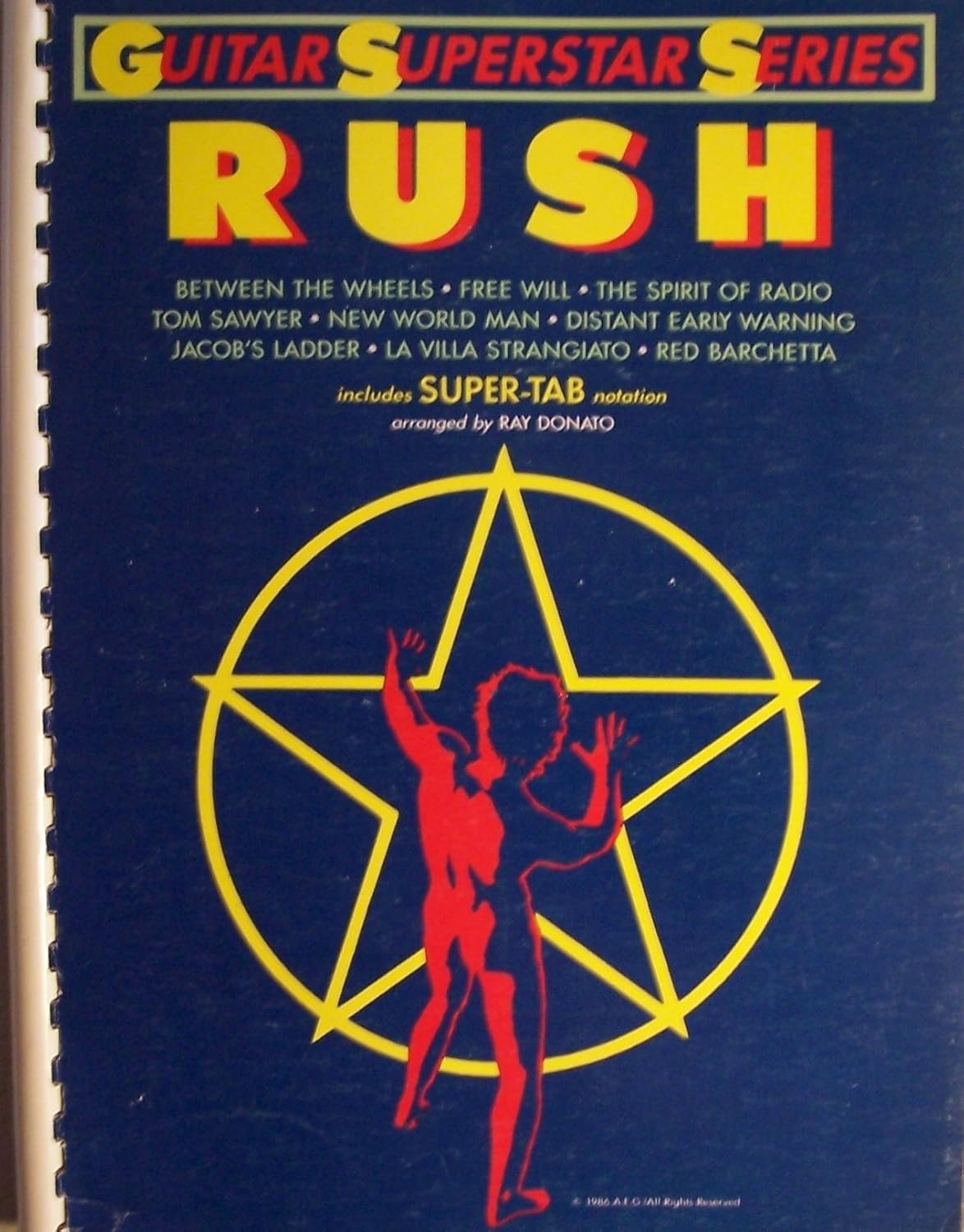 RUSH, Guitar Superstar Series [ 1986 Core Music Pub ] includes super ...