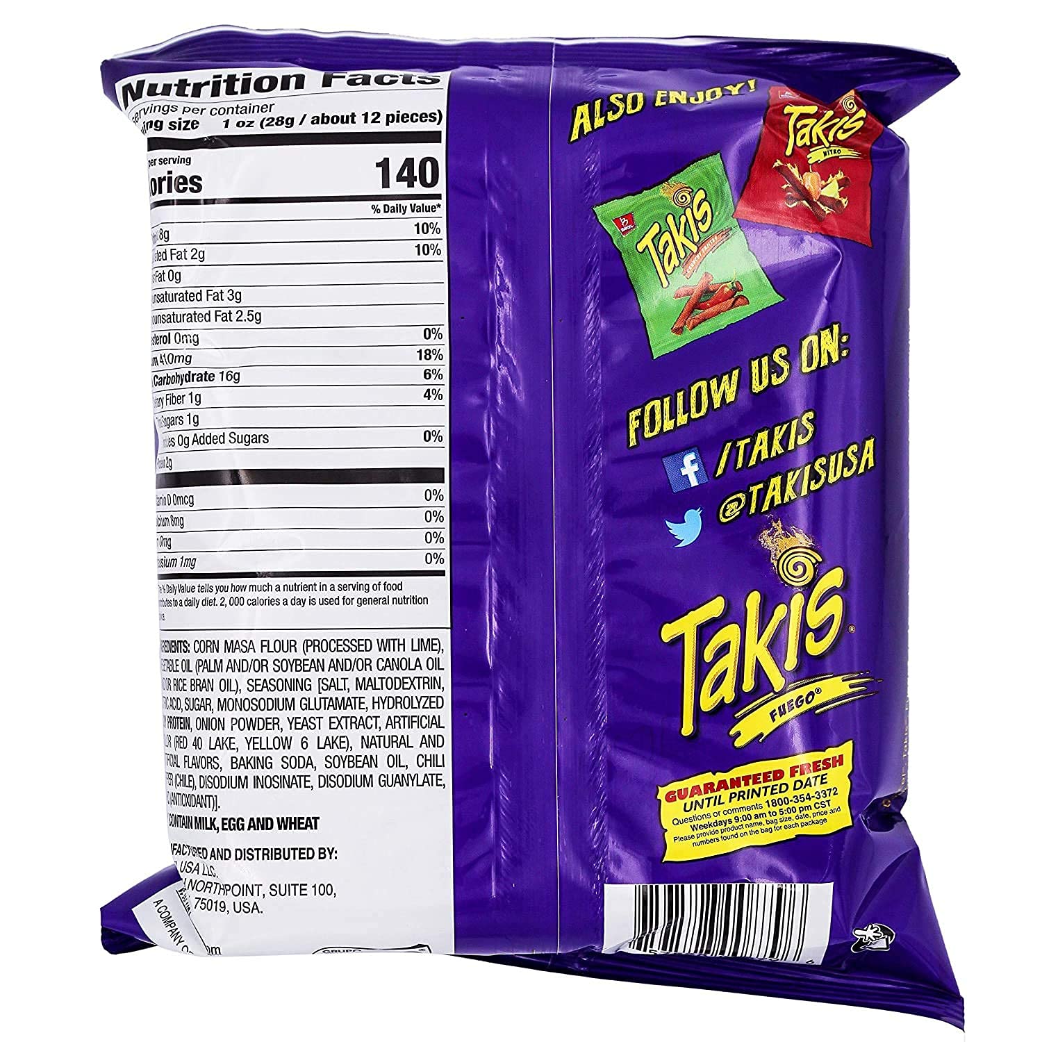 Barcel Takis Fuego, 4 Ounce, 20 Count (CHIPS): Buy Online in SINGAPORE ...