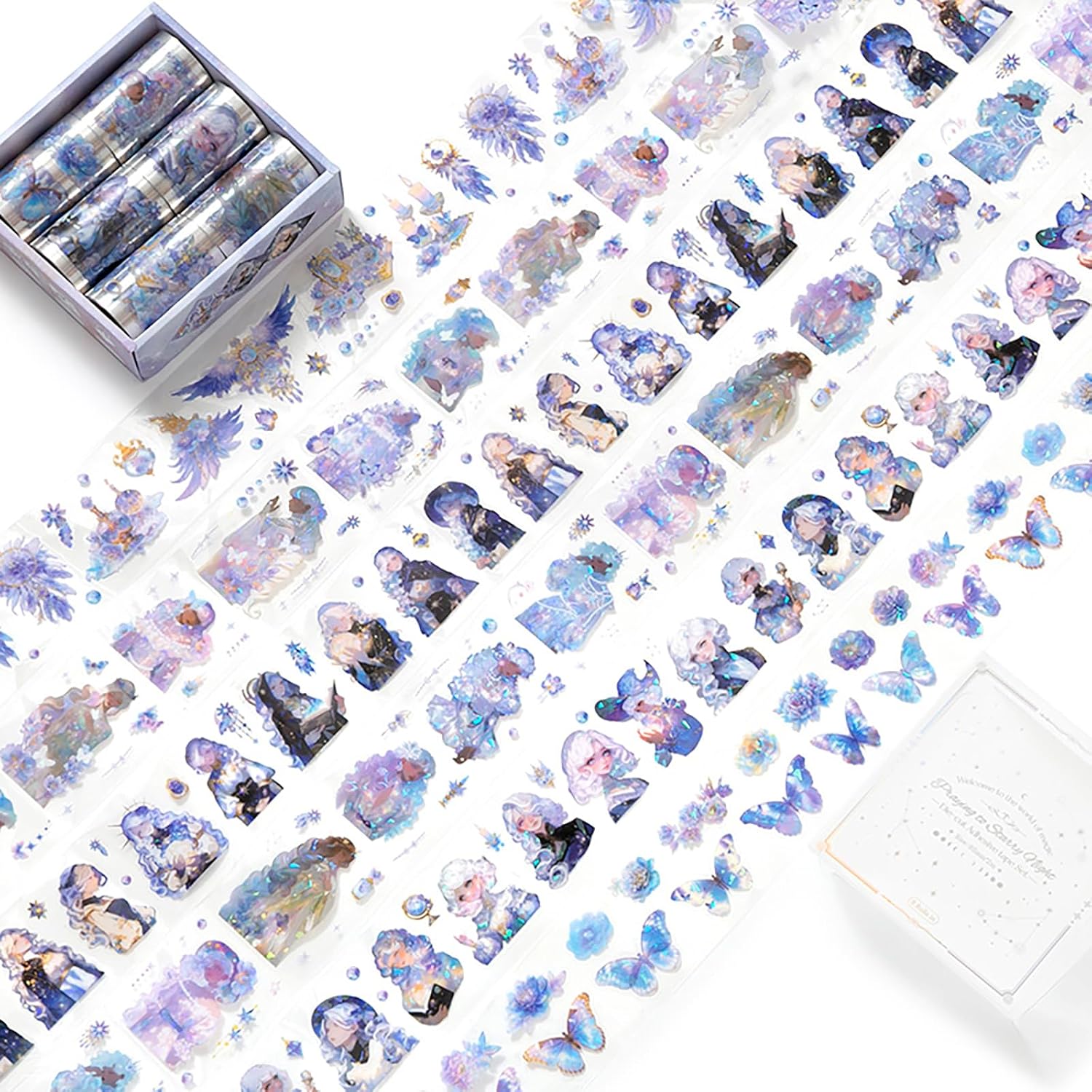 Amazon.com: Auguro 6 Rolls pet Tape Stickers for journaling Pre-Cut pet ...