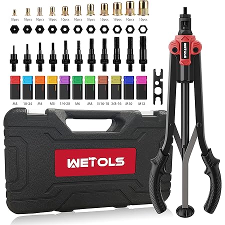 Amazon.com: WETOLS 16" Rivet Nut Tool, Professional Rivet Nut Tool Kit ...