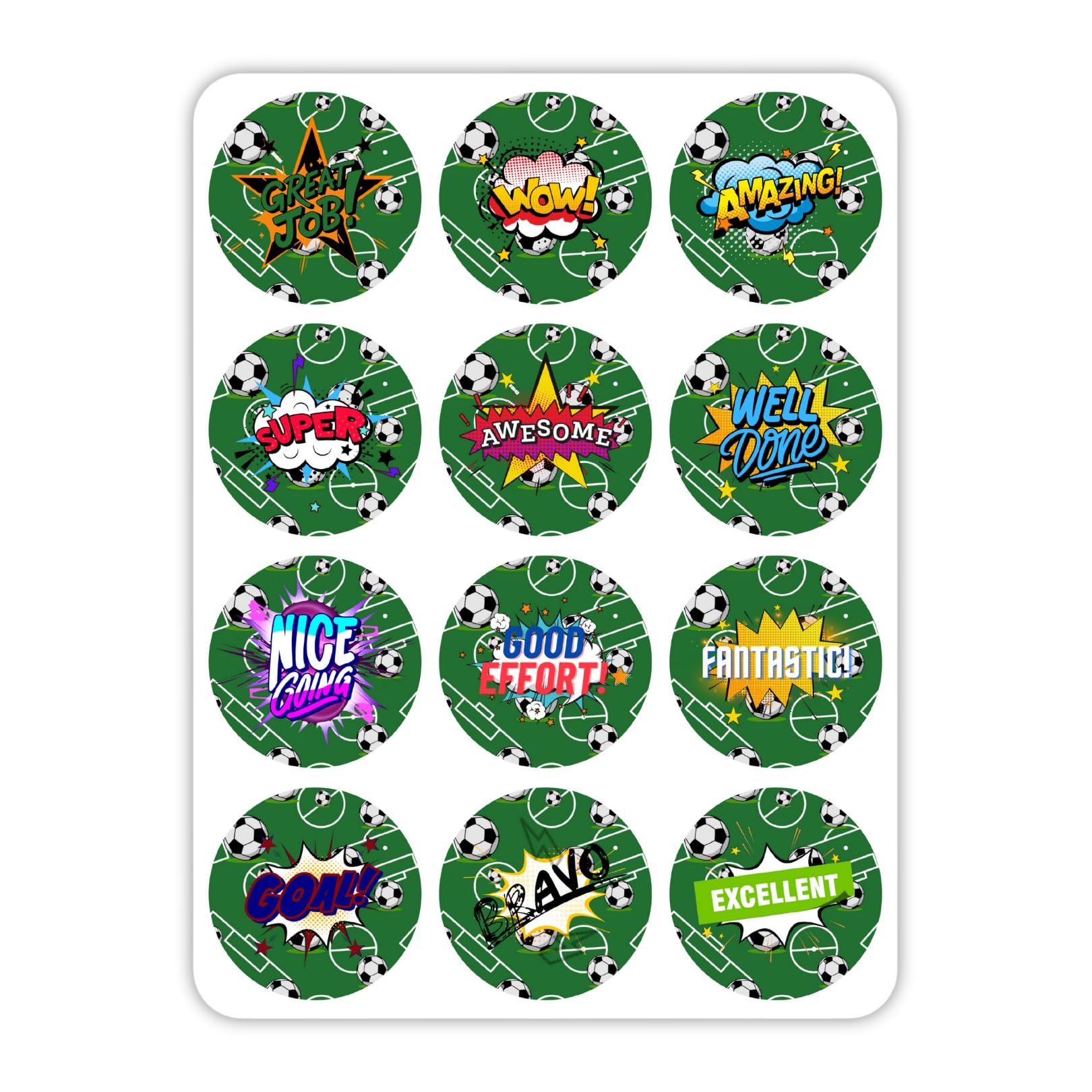 HNTR Football Reward Stickers | 204 Sticker Pack | Large 3.5cm Rounds ...