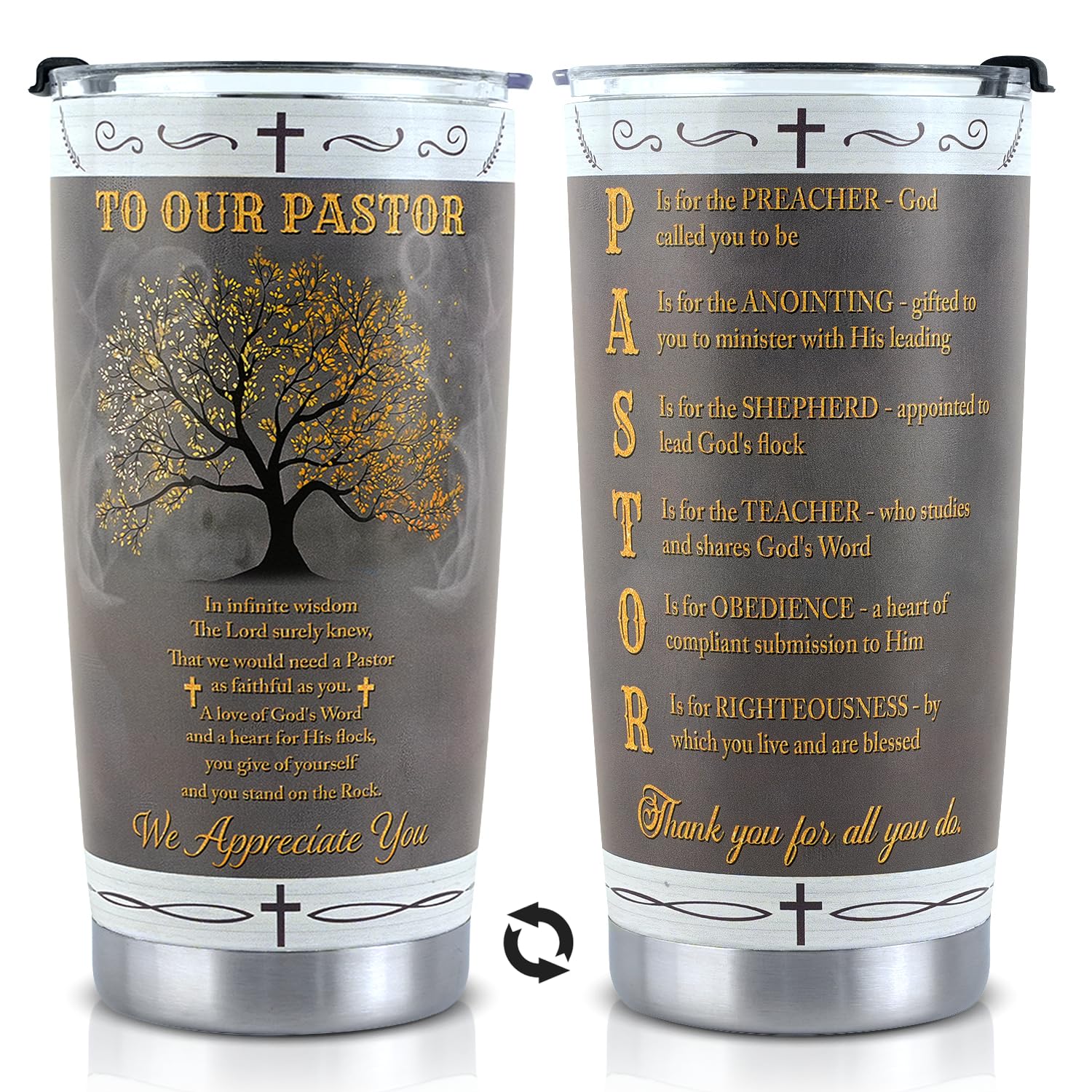 Amazon.com | Pastor Gifts For Men 20 Oz Tumbler, Pastor Appreciation ...