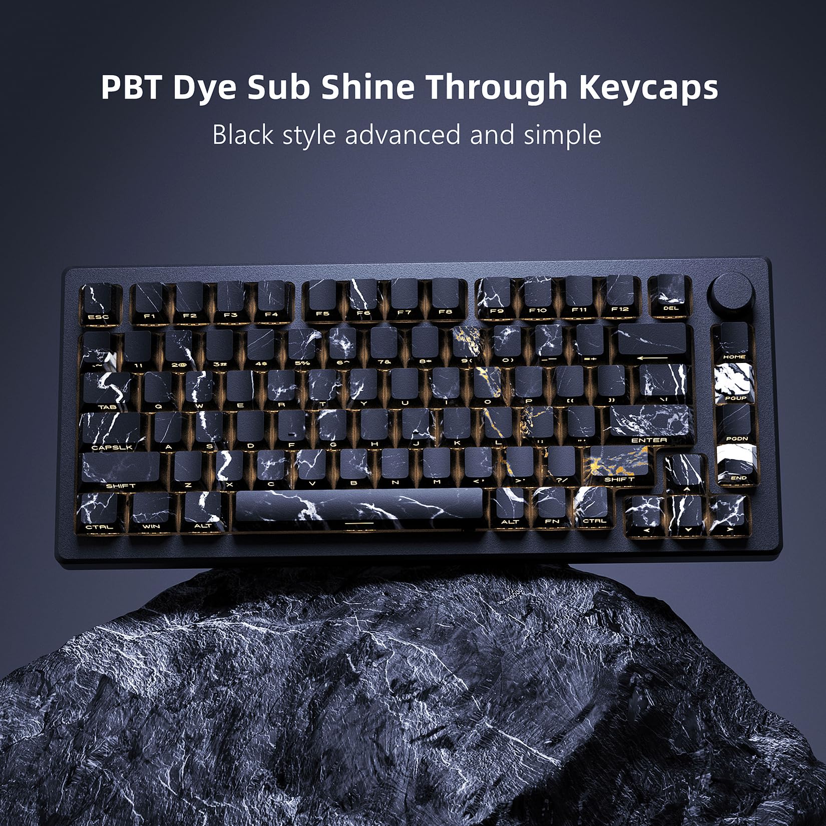 Snapklik.com : PBT Keycaps -Shine Through Keycaps, Keycaps 75 Percent ...