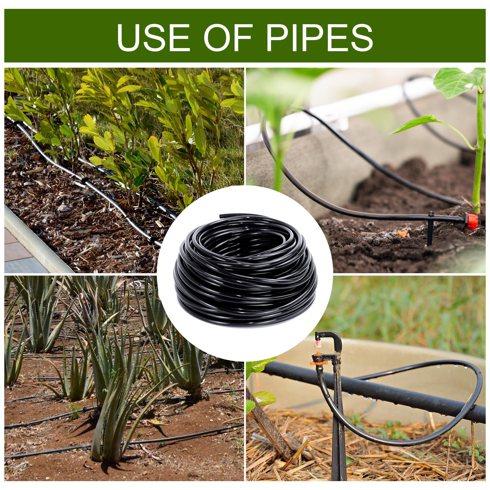 Snapklik.com : 100ft 1/4 Inch Blank Drip Irrigation Tubing,1/4 ...