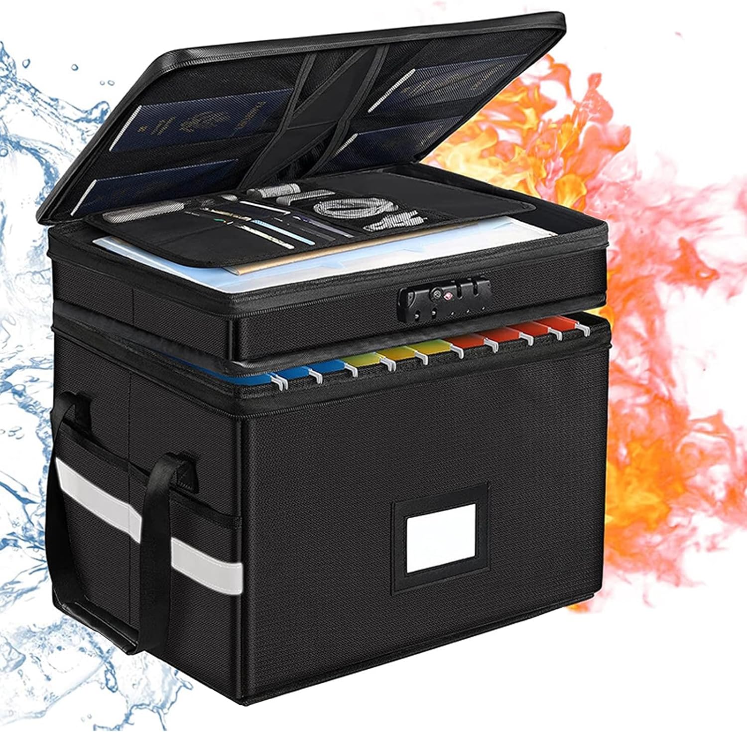 Amazon.com : Fireproof file Box Organizer, Document Box Organizer with ...
