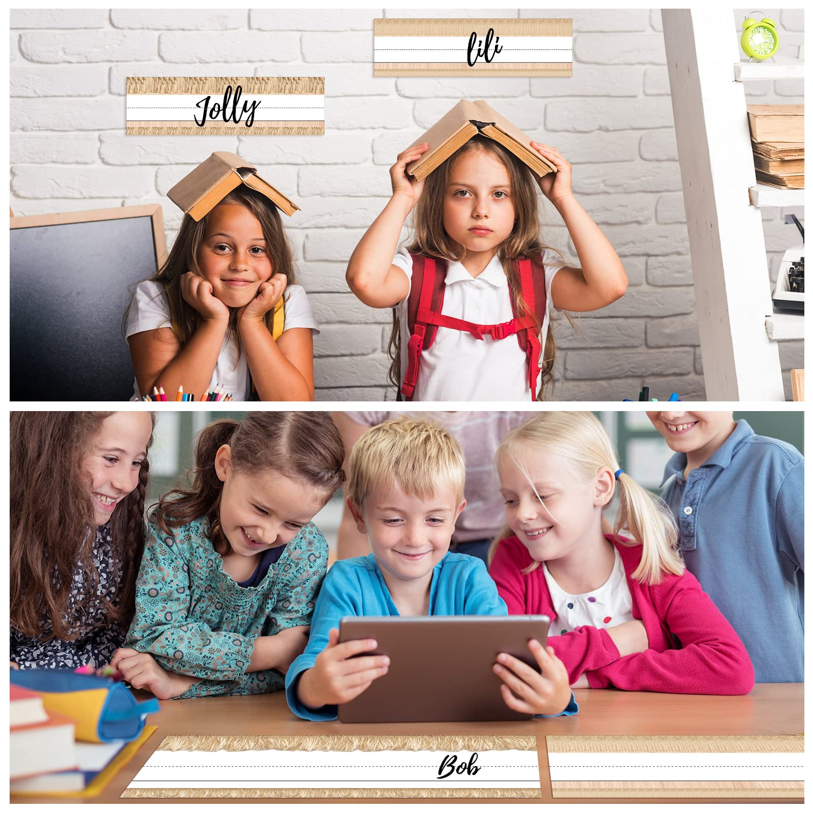 Snapklik.com : Yexiya 48 Pcs Boho Name Tags Fringe Classroom Name Tags ...