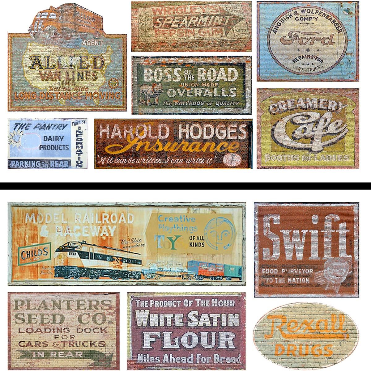 Amazon.com: N Scale (1:160 ) Ghost Sign Waterslide Decals 2-Pack Set ...